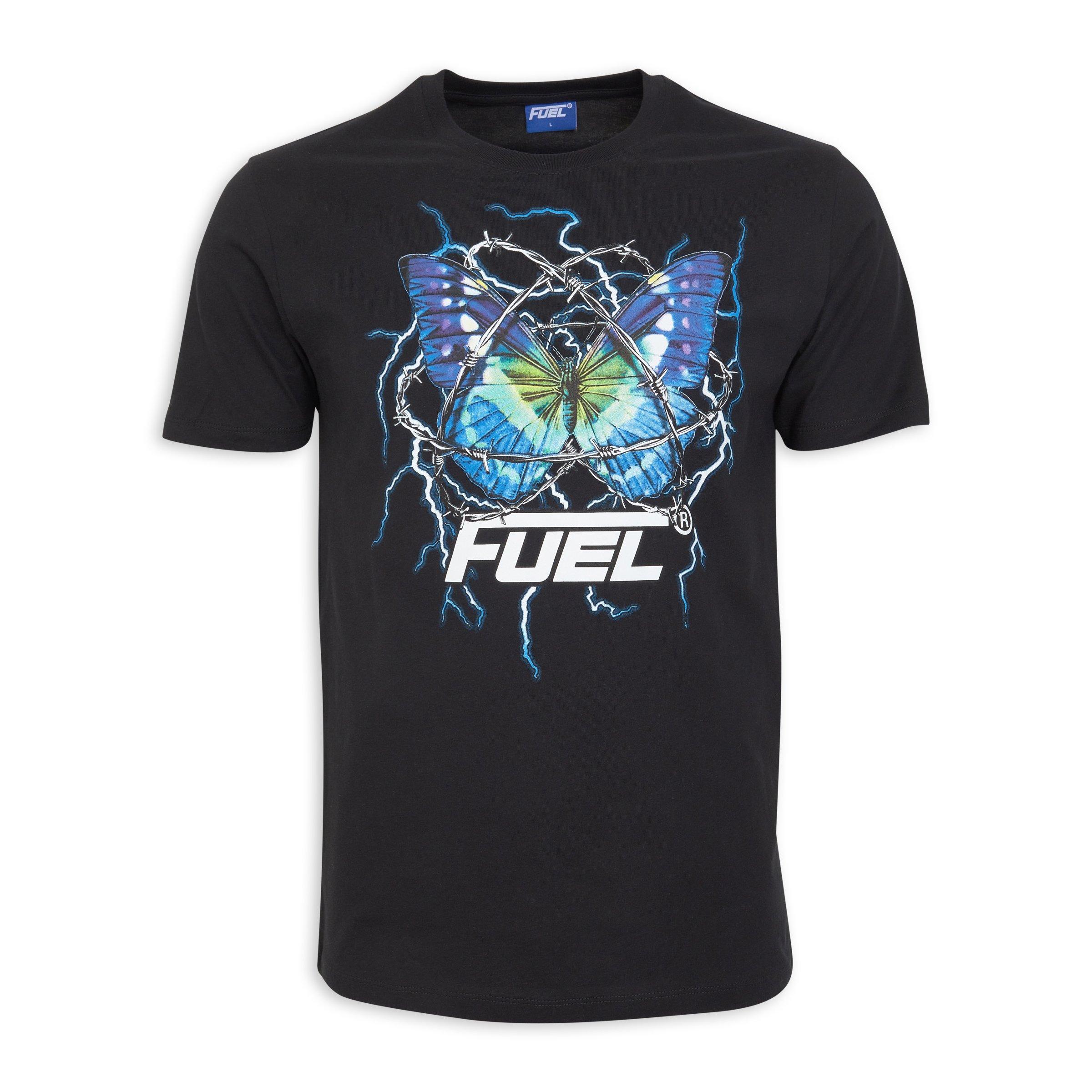 Black Slim Fit Graphic T-shirt (3152450) | Fuel