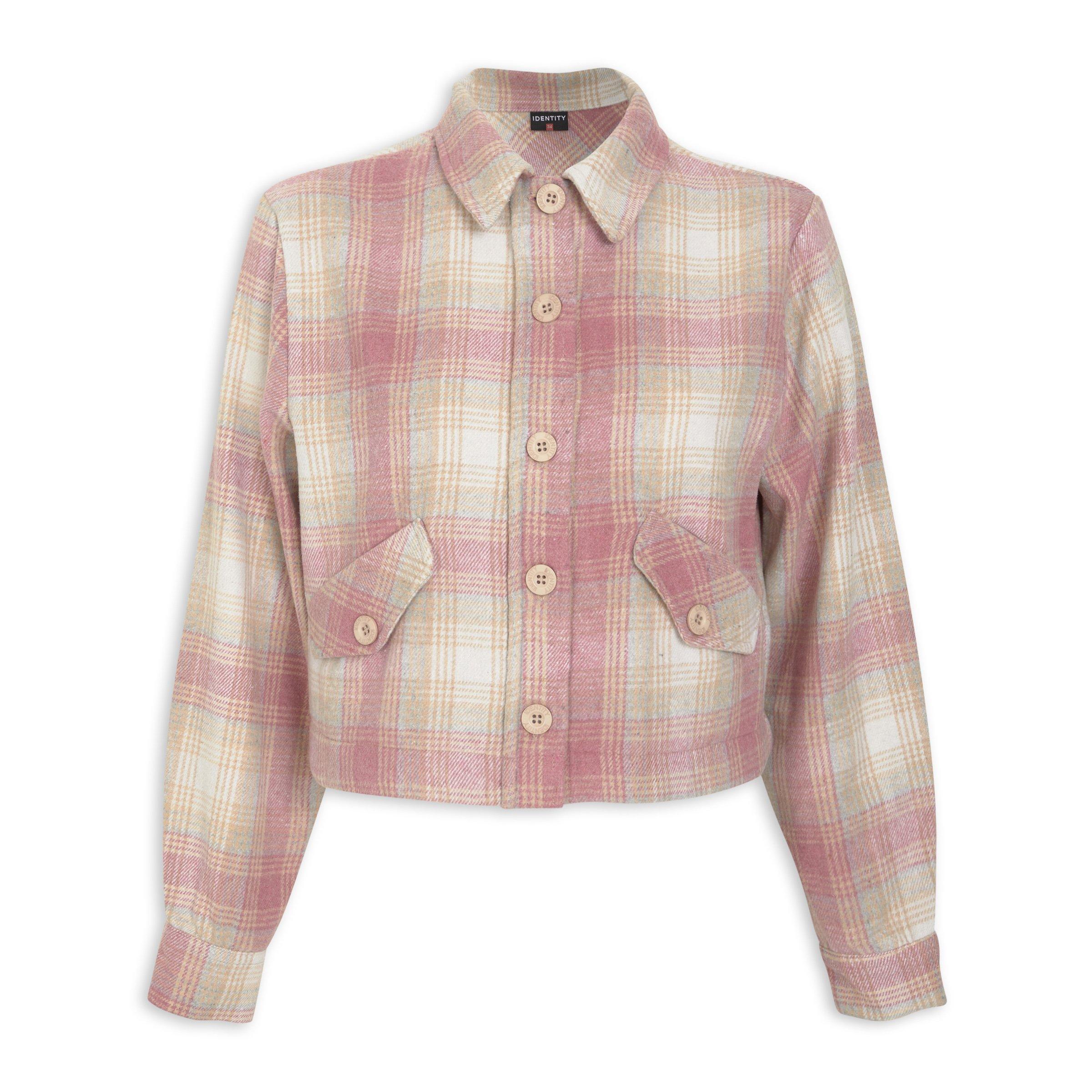 Pink Cropped Shacket (3152511) | Identity