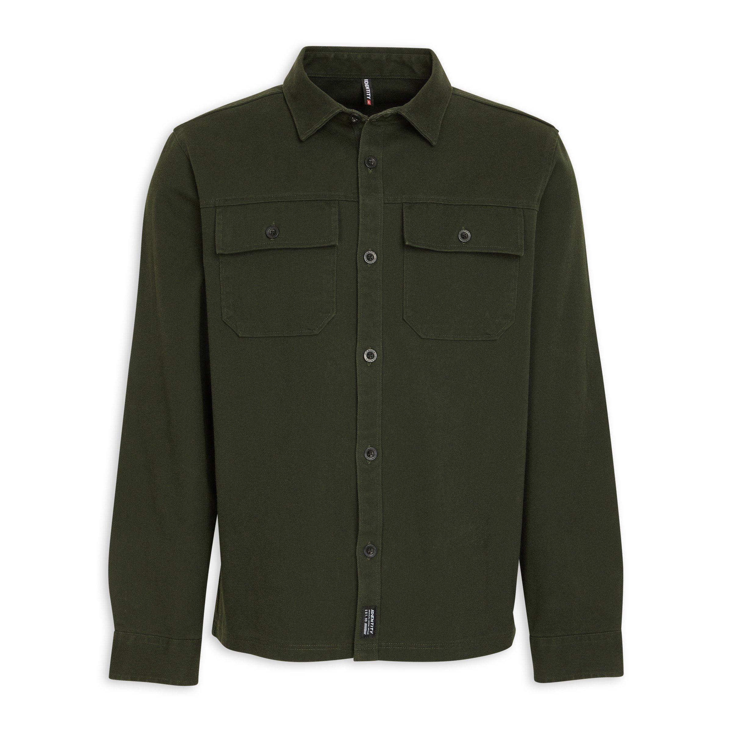 Fatigue Green Twill Shacket (3153056) | Identity