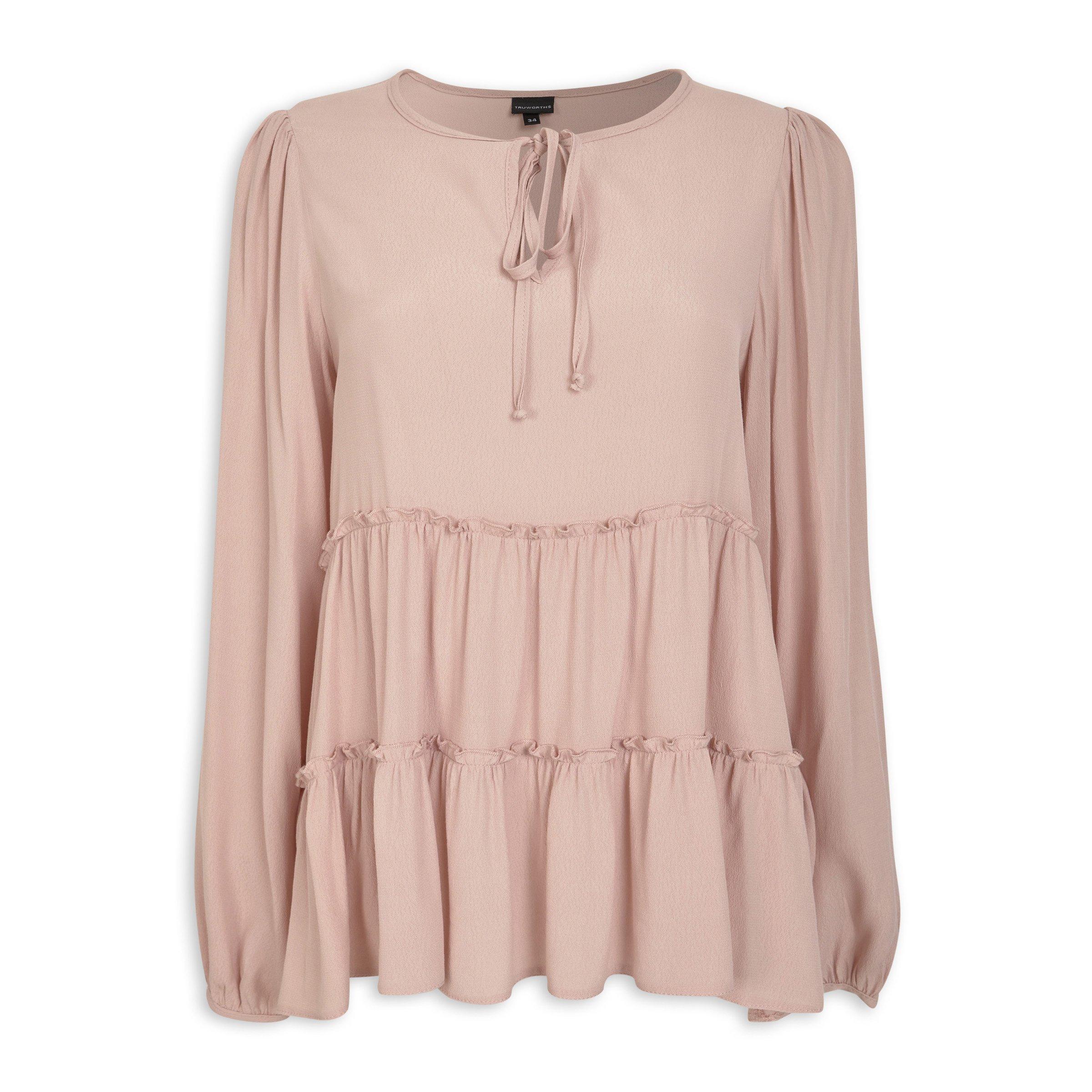 Pink Tiered Shell Top (3153185) | Truworths