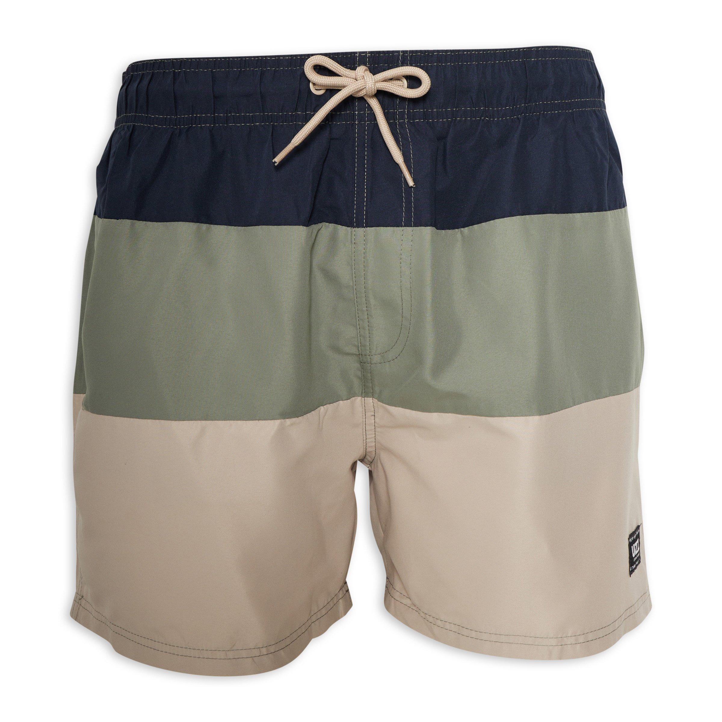 Green Striped Swim Shorts (3153239) | UZZI