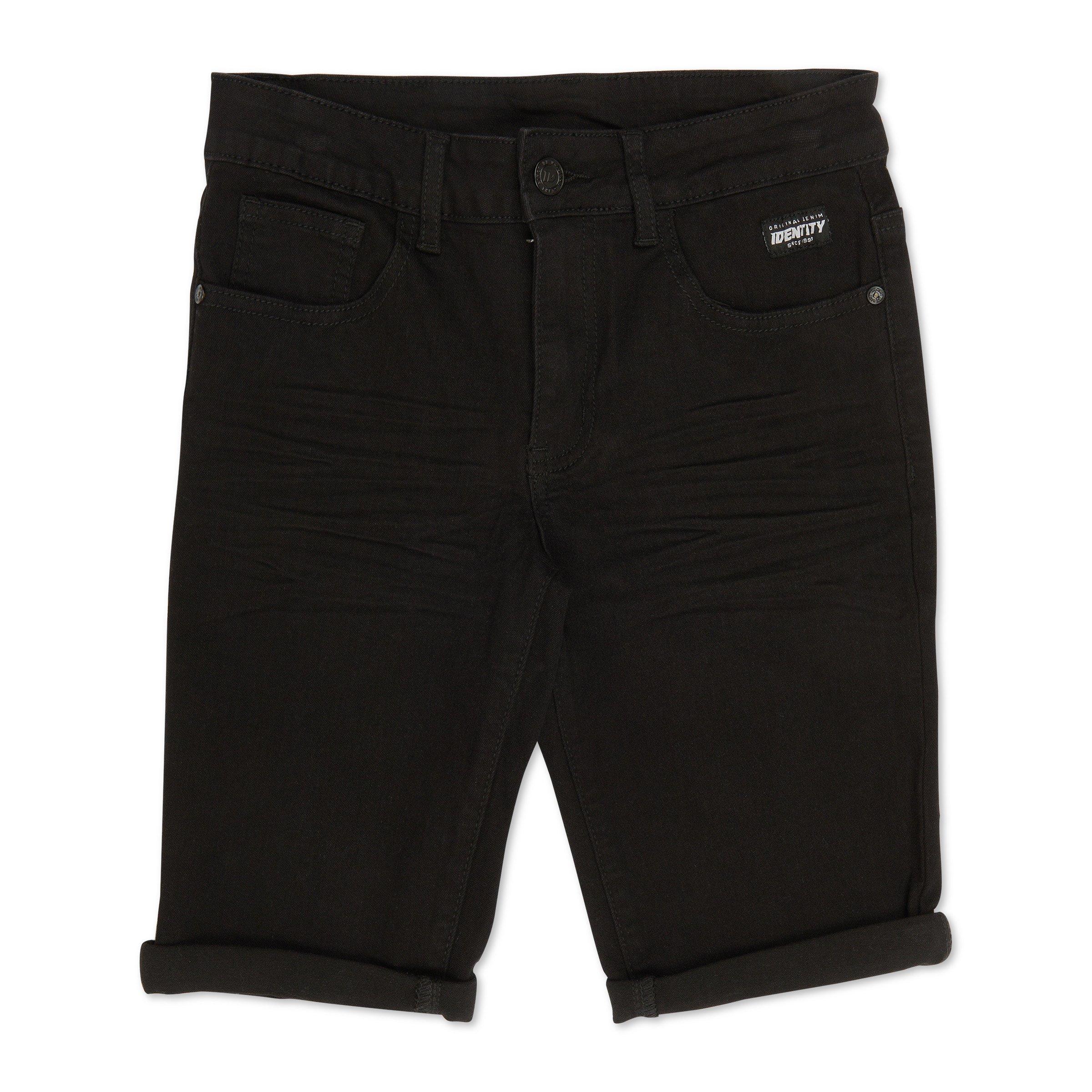 Boys Black Denim Shorts (3153416) | Identity