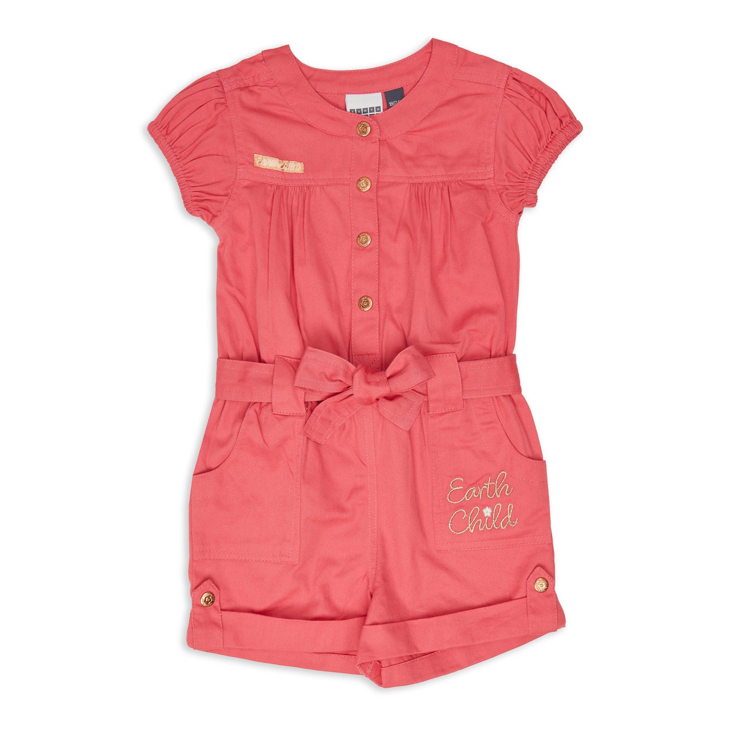 Baby Girls Pink Shortall (3153545) | Earthchild