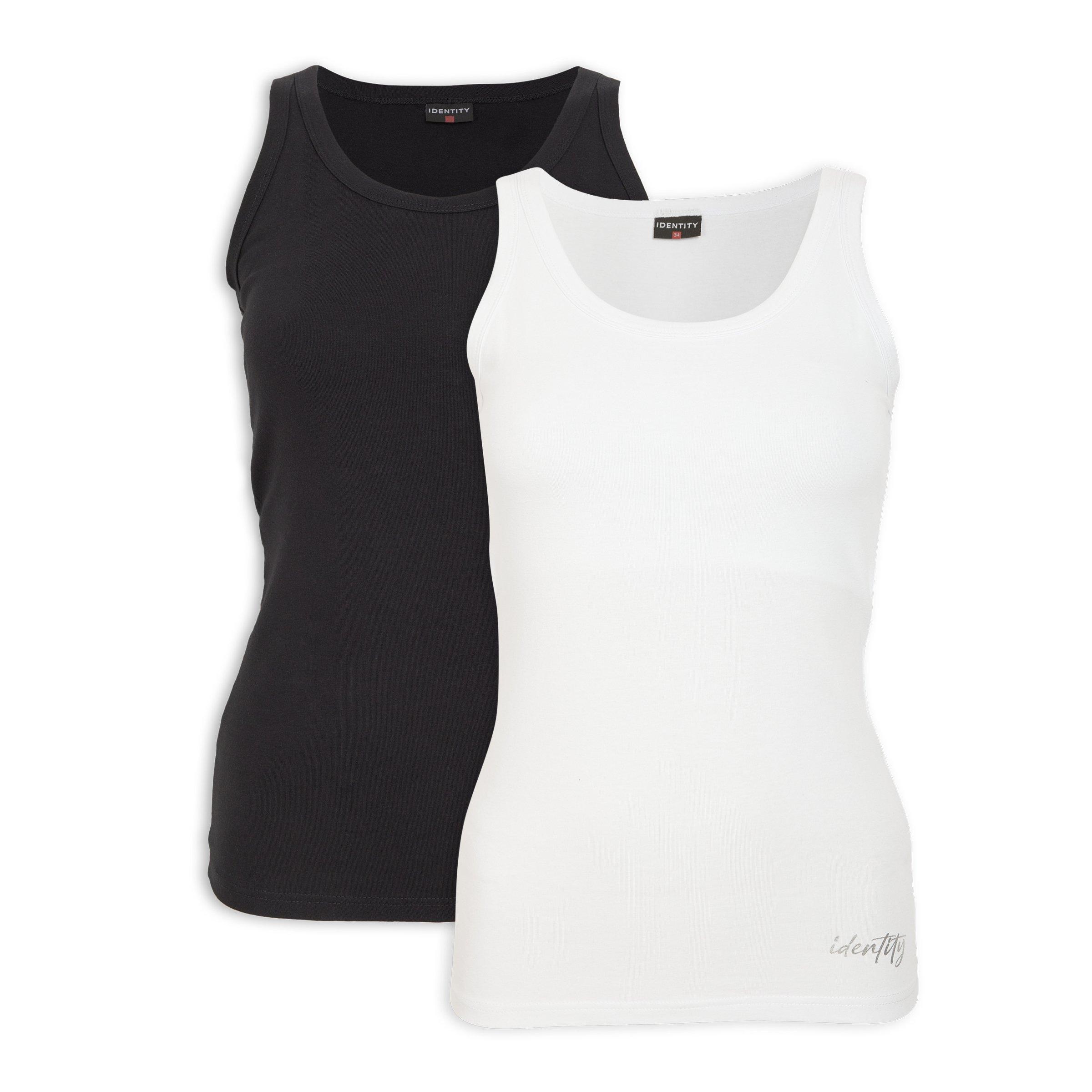 2-pack Black and White Vests (3153915) | Identity