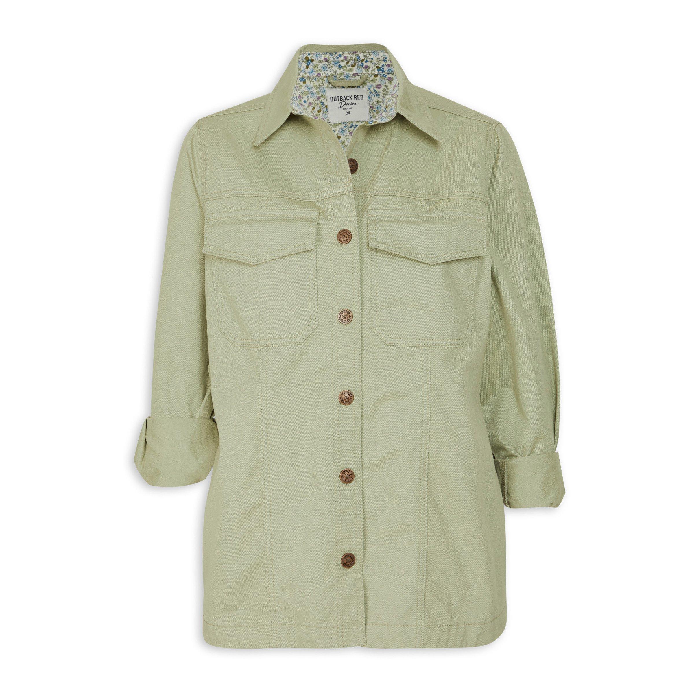 Sage Green Shacket (3154253) | OUTBACK RED