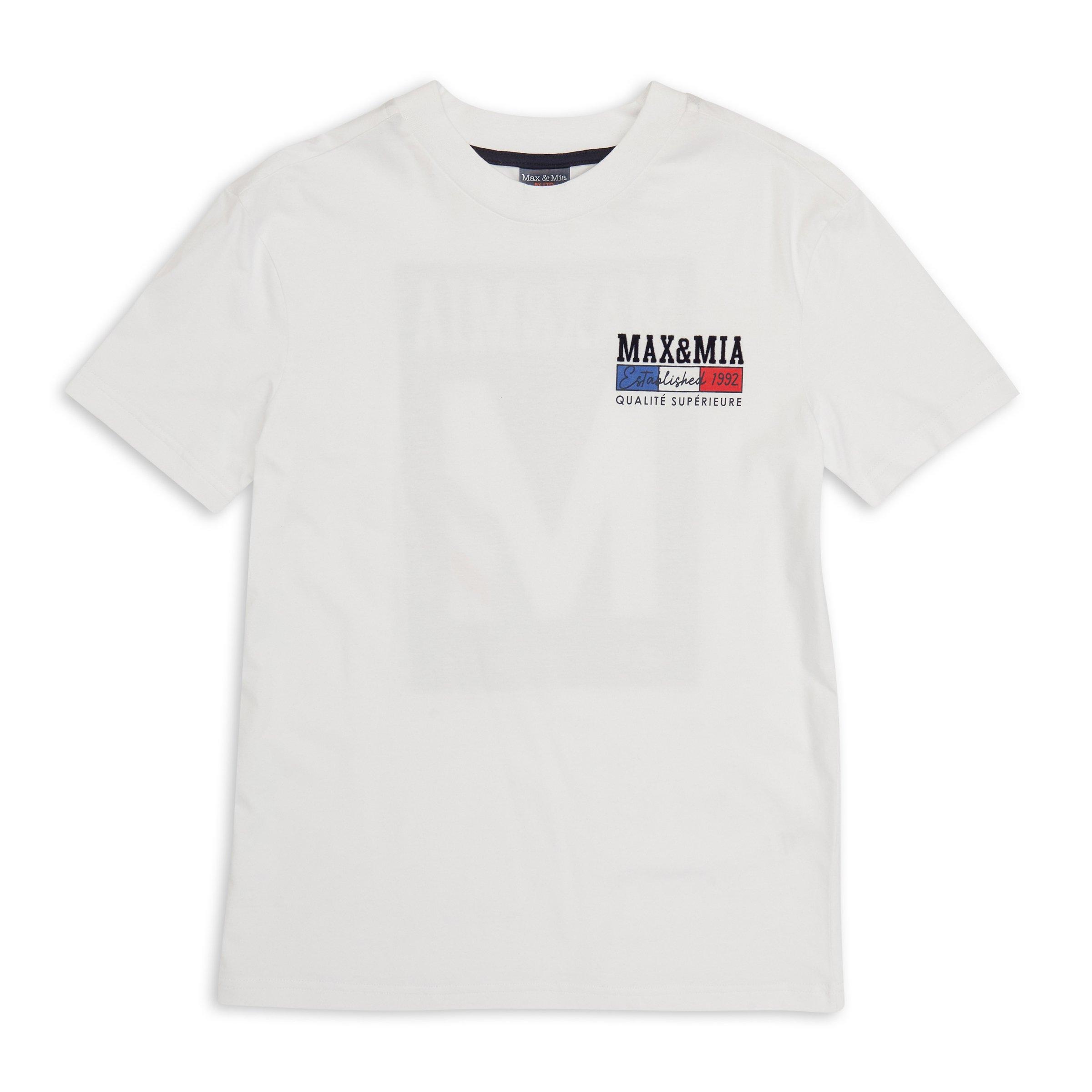 Kid Boys White Branded T-shirt (3154317) | Max & Mia