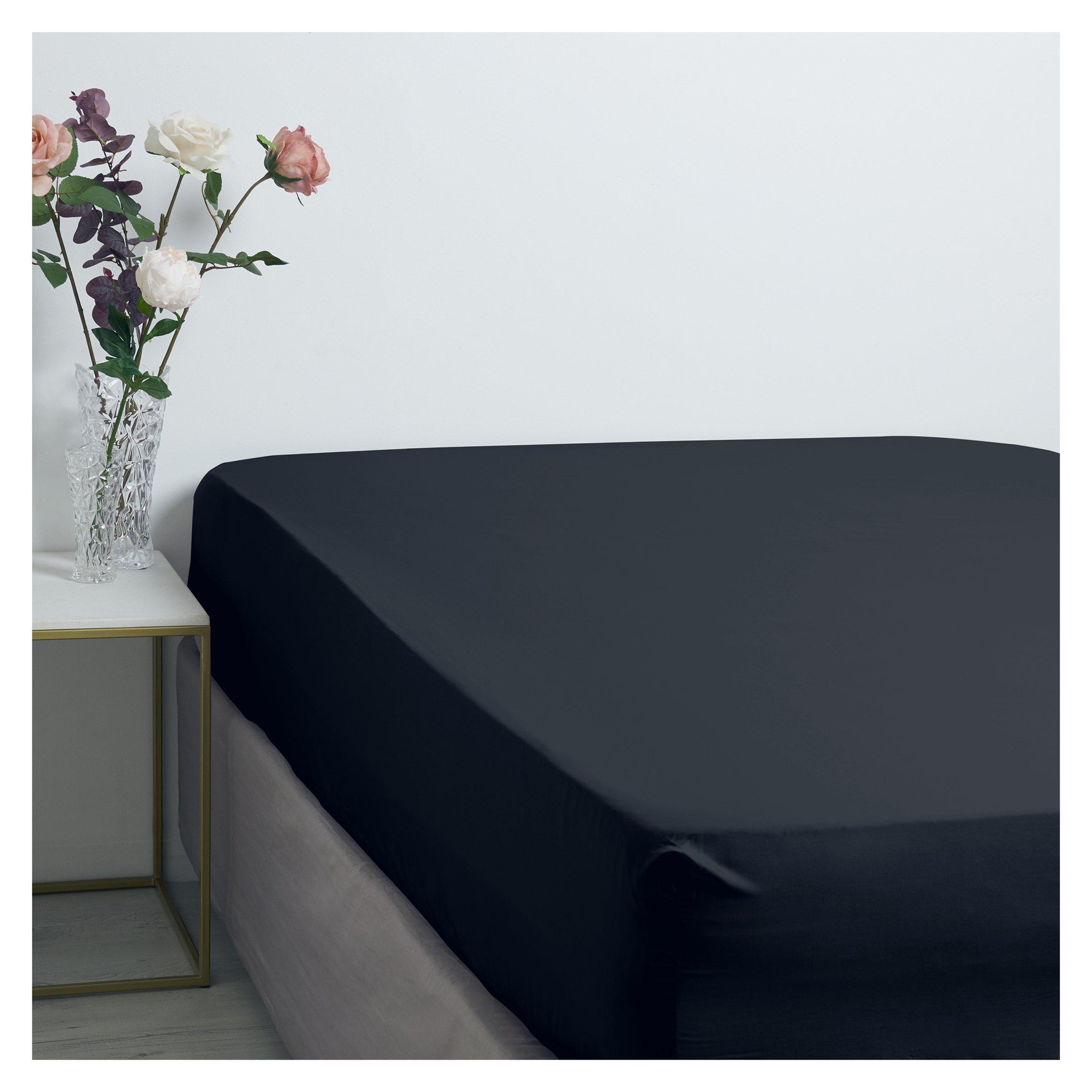 Black Bamboo Fitted Sheet (3154924) | Loads of Living