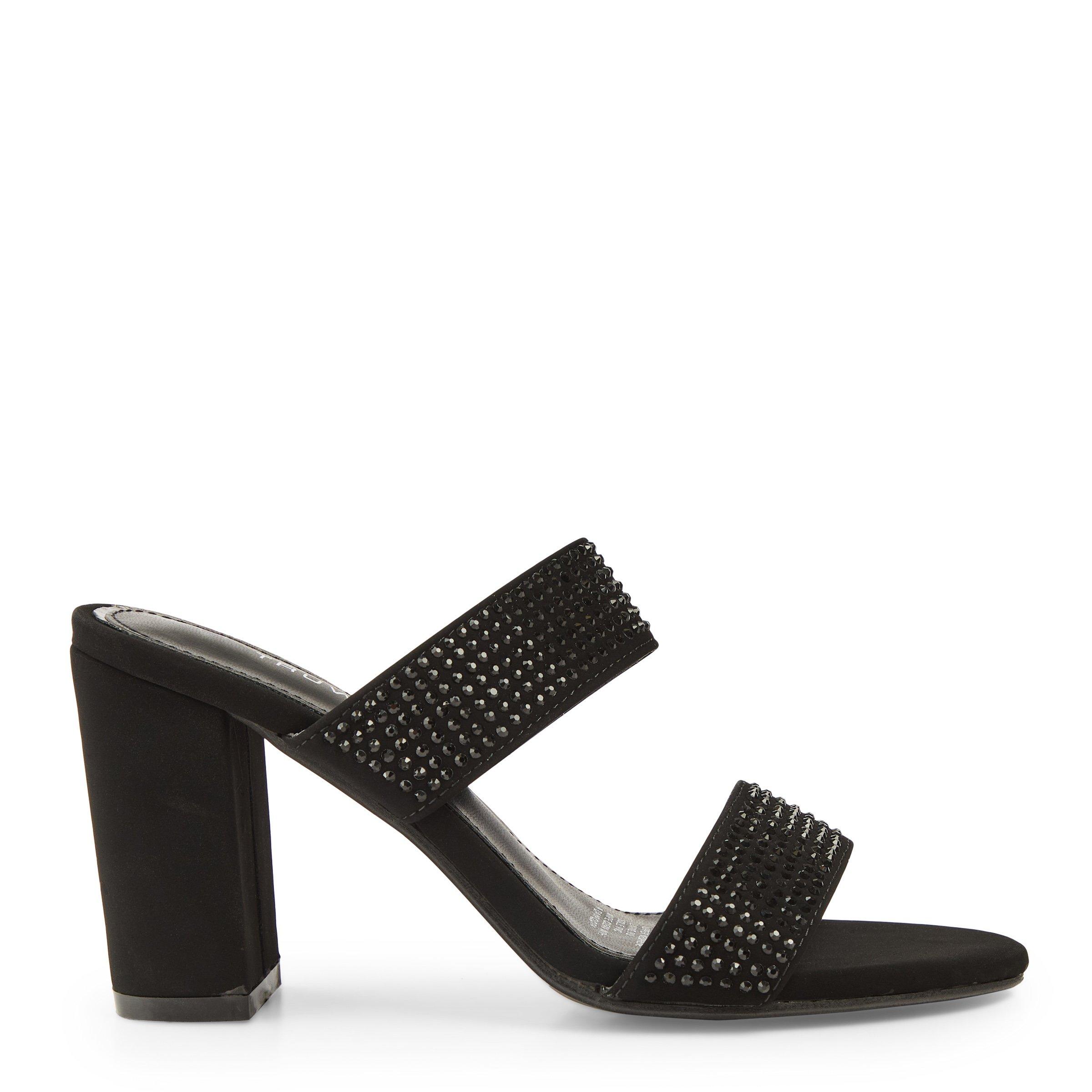 Black Embellished Heeled Mule (3154944) | Truworths