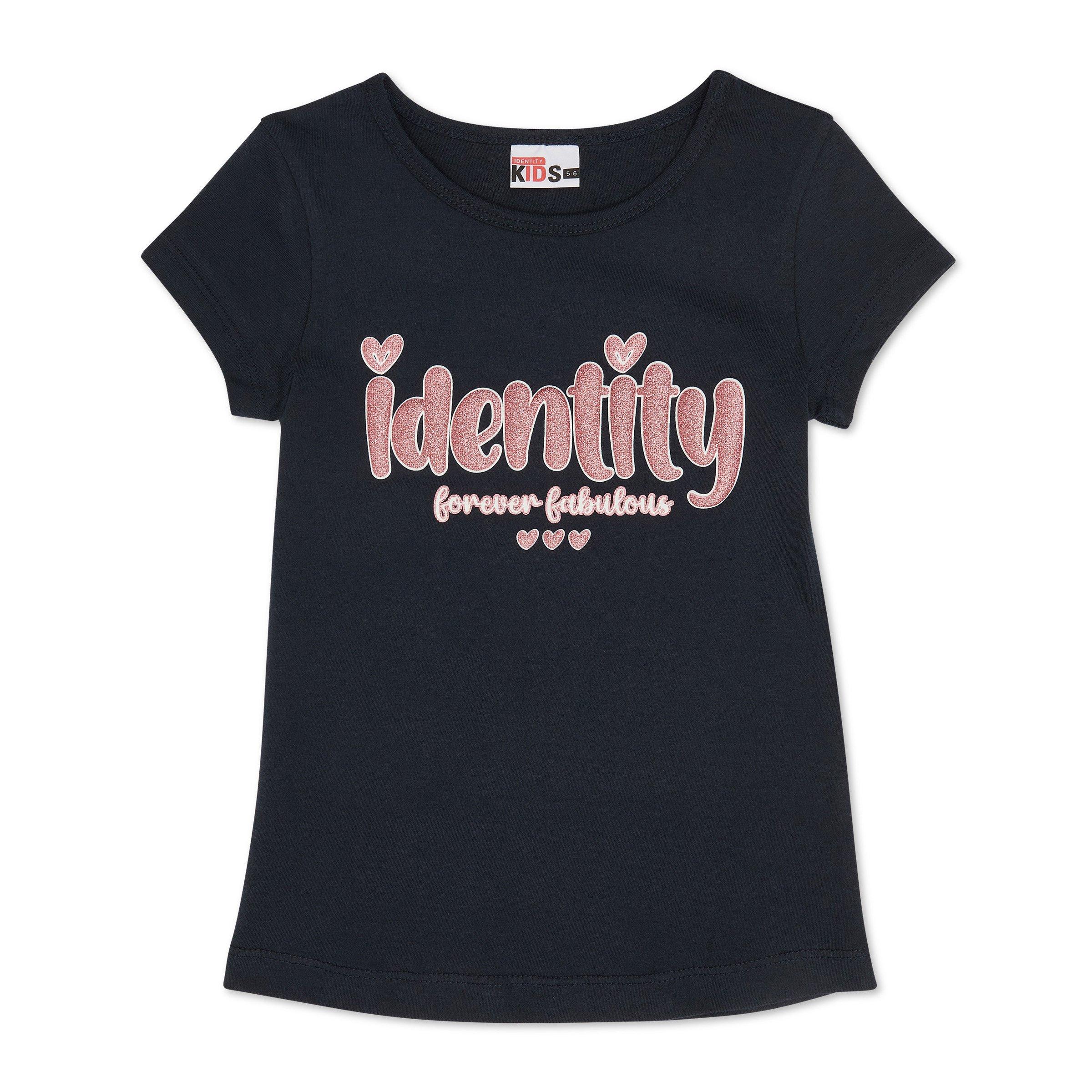 Girls Black Branded T-shirt (3154958) | Identity
