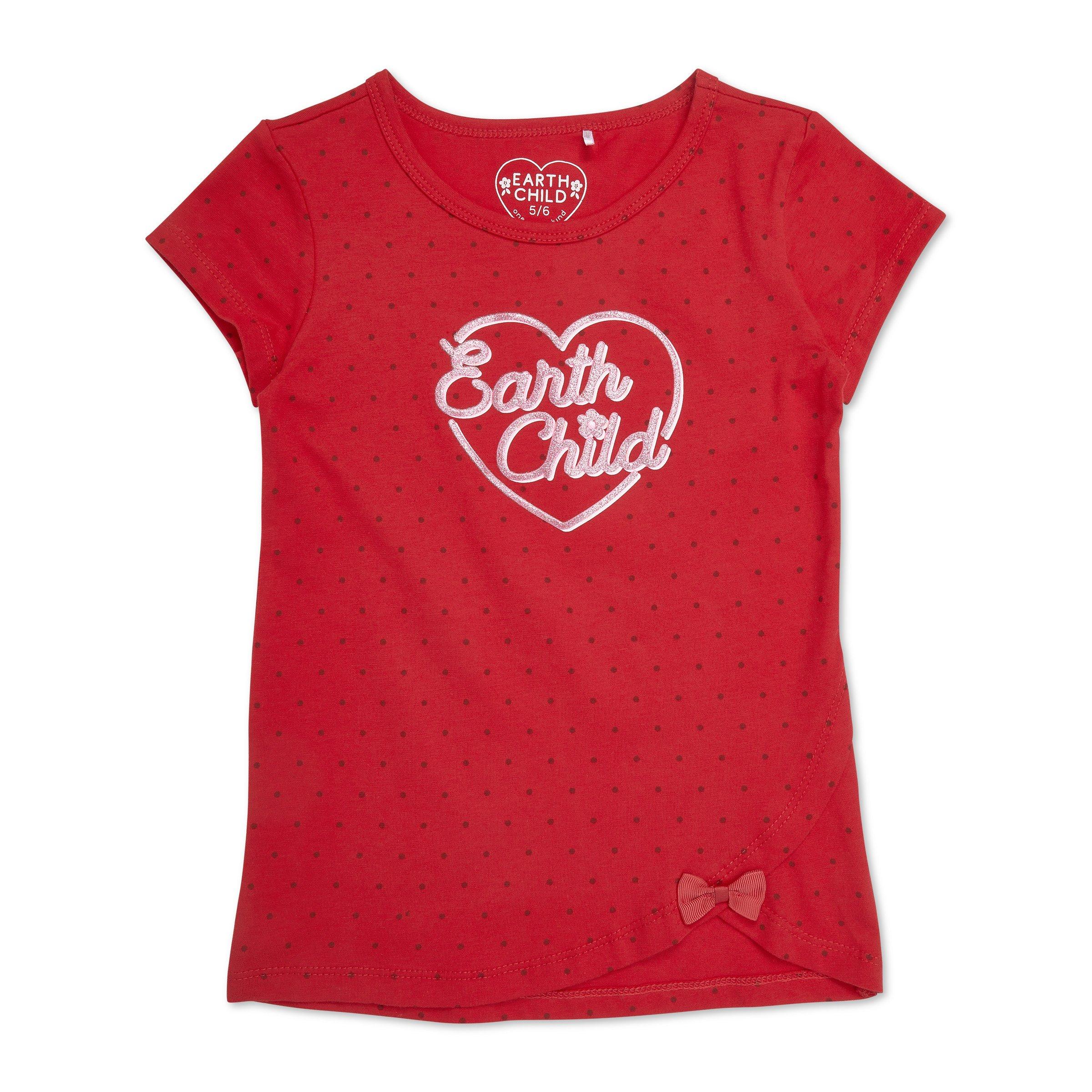 Kid Girls Red Printed T-shirt (3154976) | Earthchild