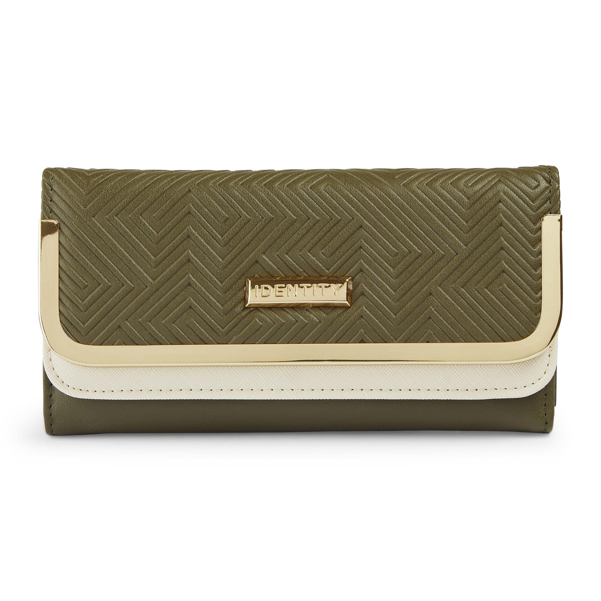 Khaki Green Double Flap Purse (3155078) | Identity