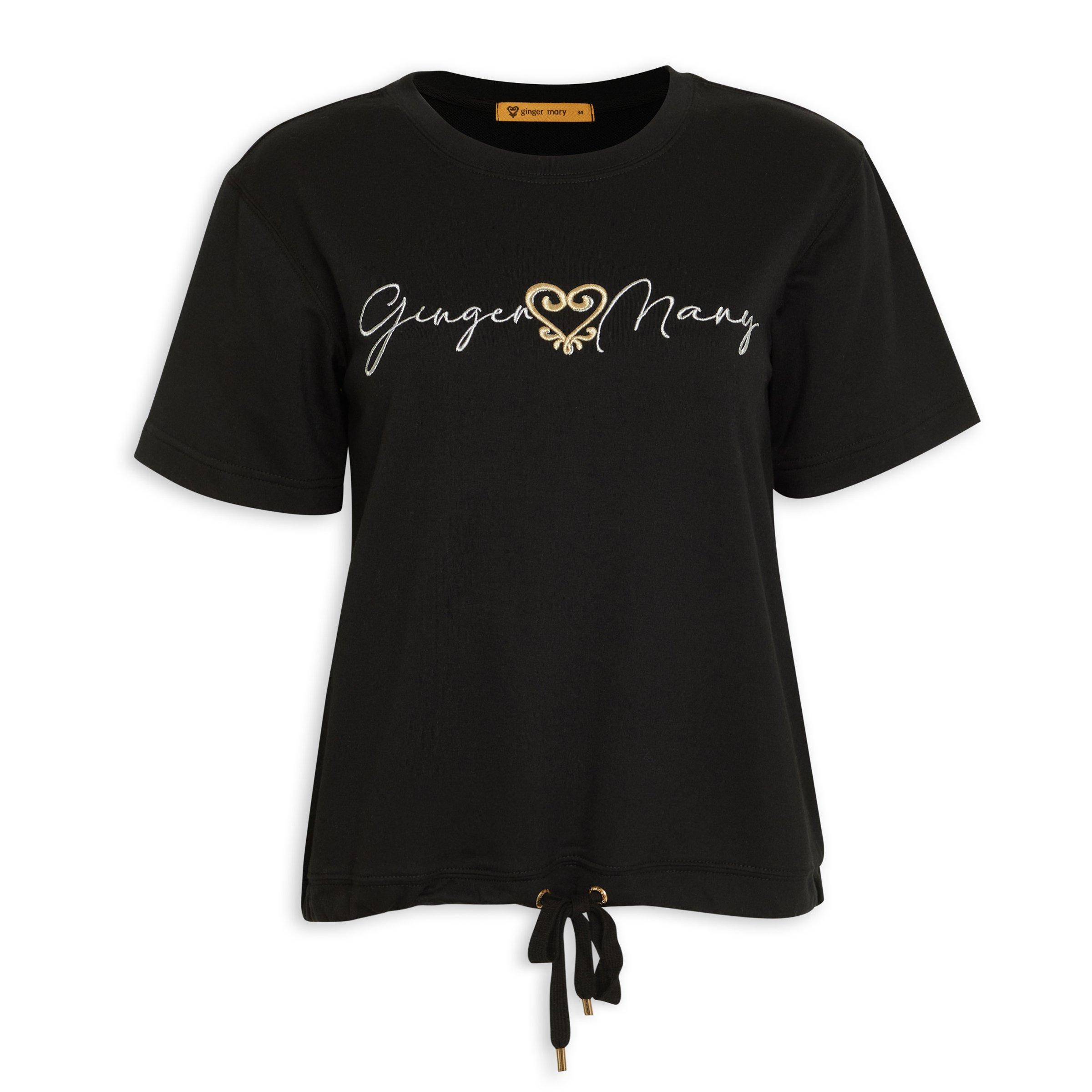 Black Branded Blouson T-shirt (3155221) | Ginger Mary