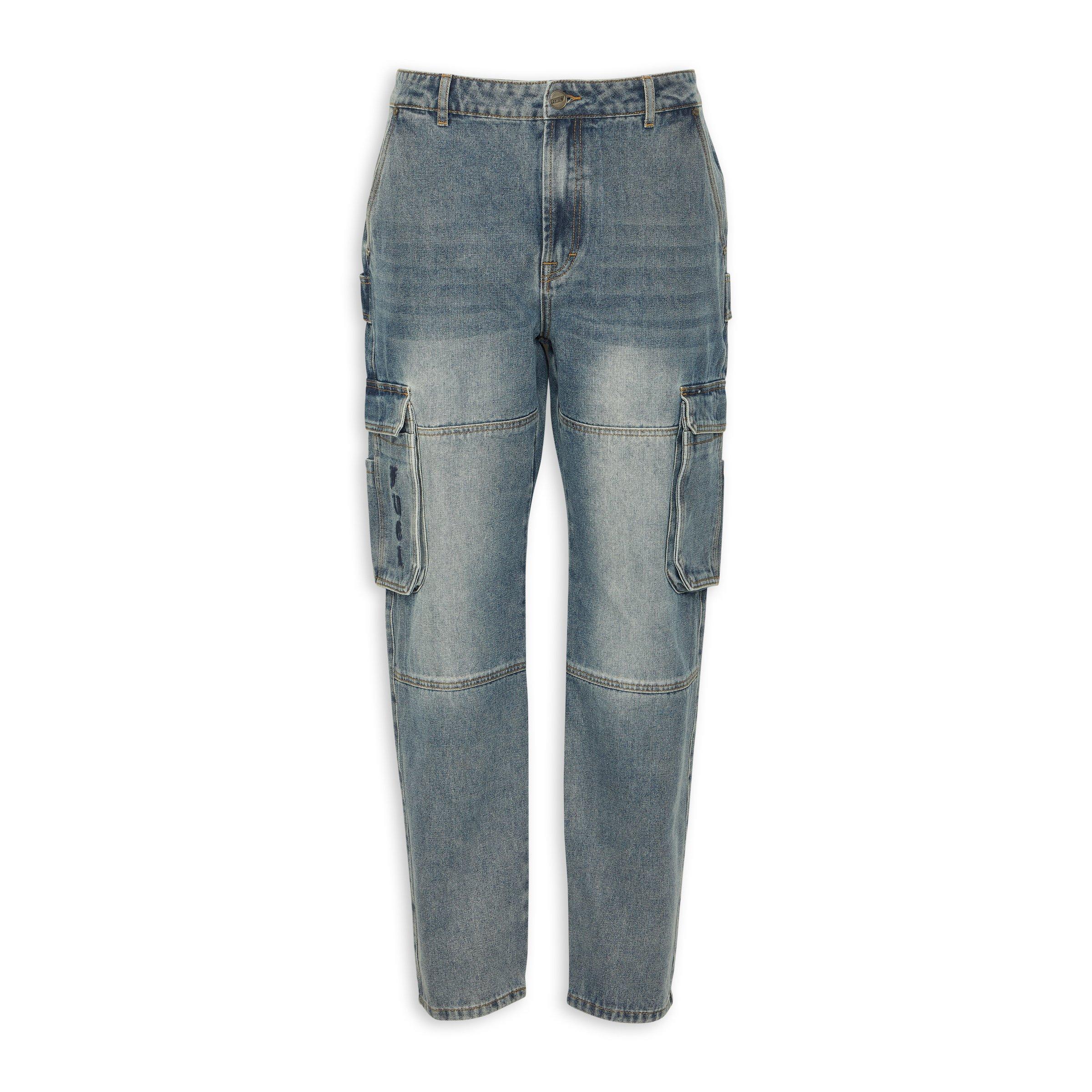 Indigo Loose Fit Cargo Jeans (3155312) | Fuel