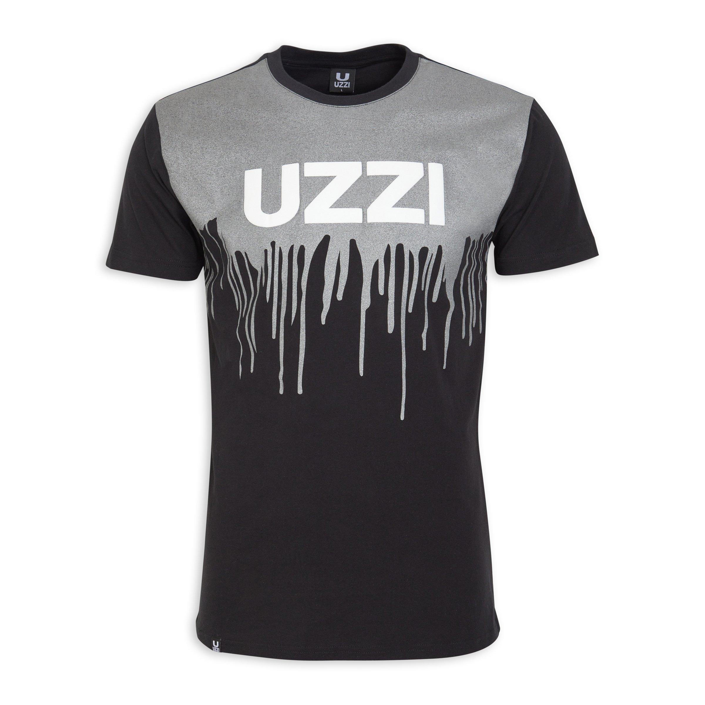 Black Silver Drip T-shirt (3156145) | UZZI
