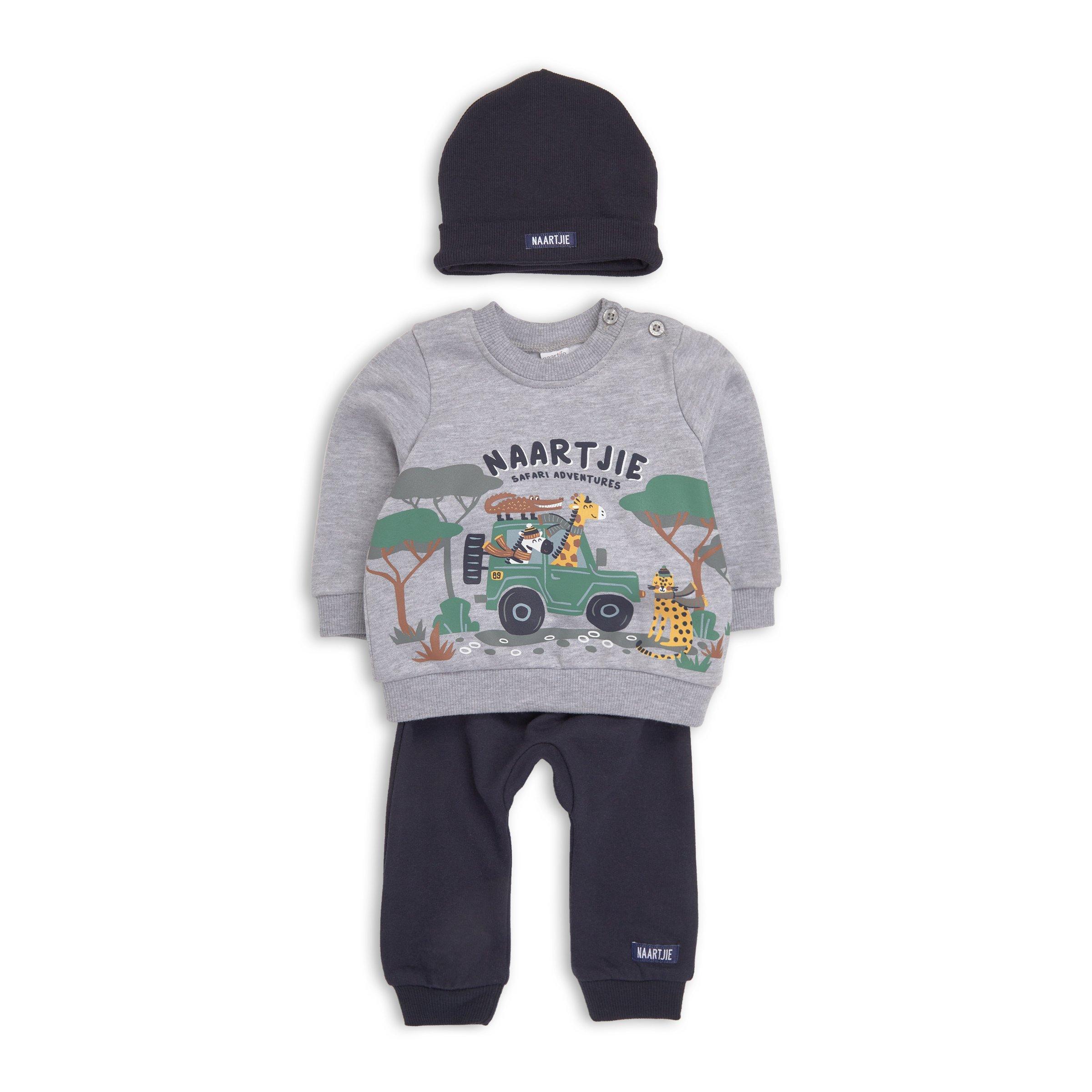 Baby Boys Grey Sweat Set (3156726) | Naartjie