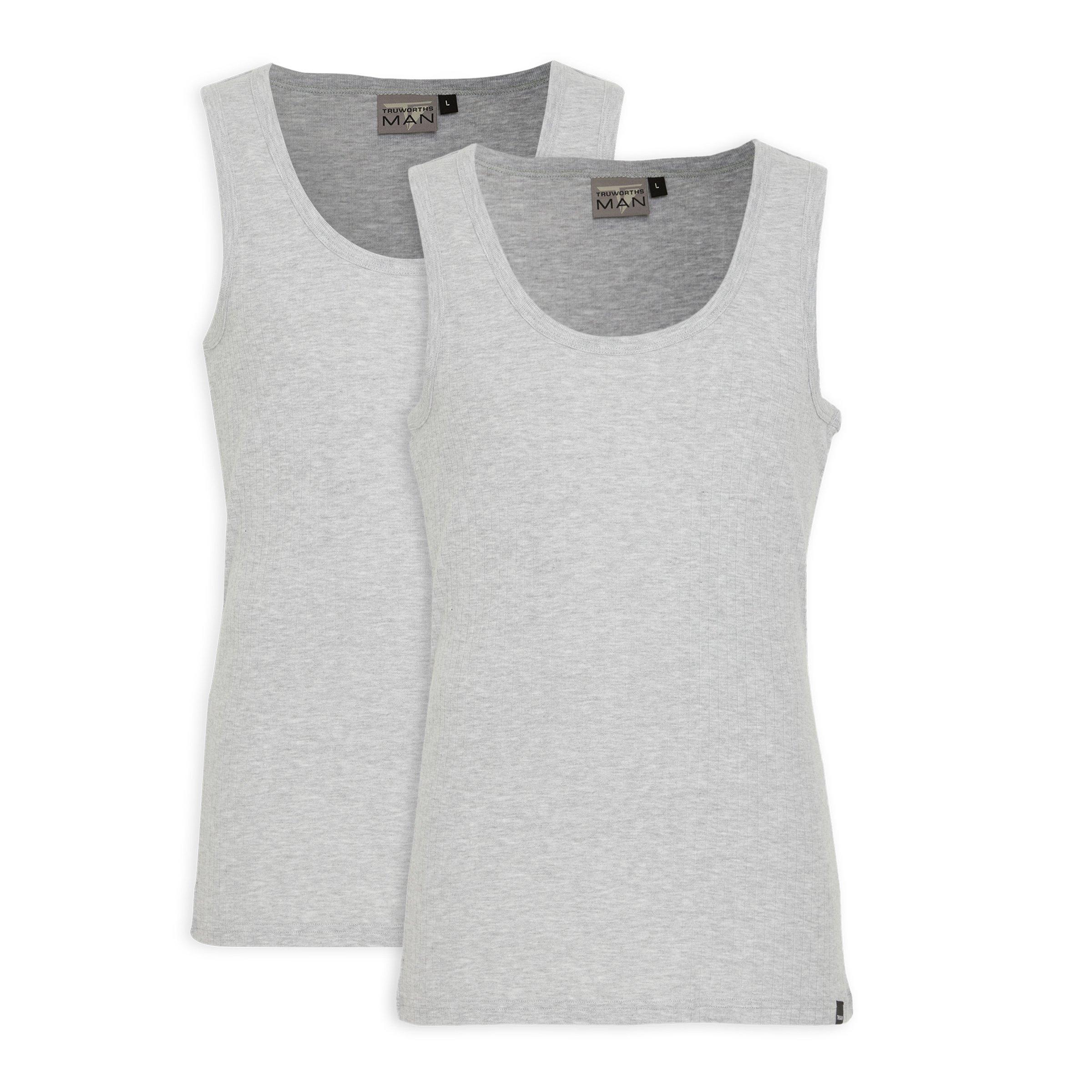 2-pack Grey Vests (3157330) | Truworths Man