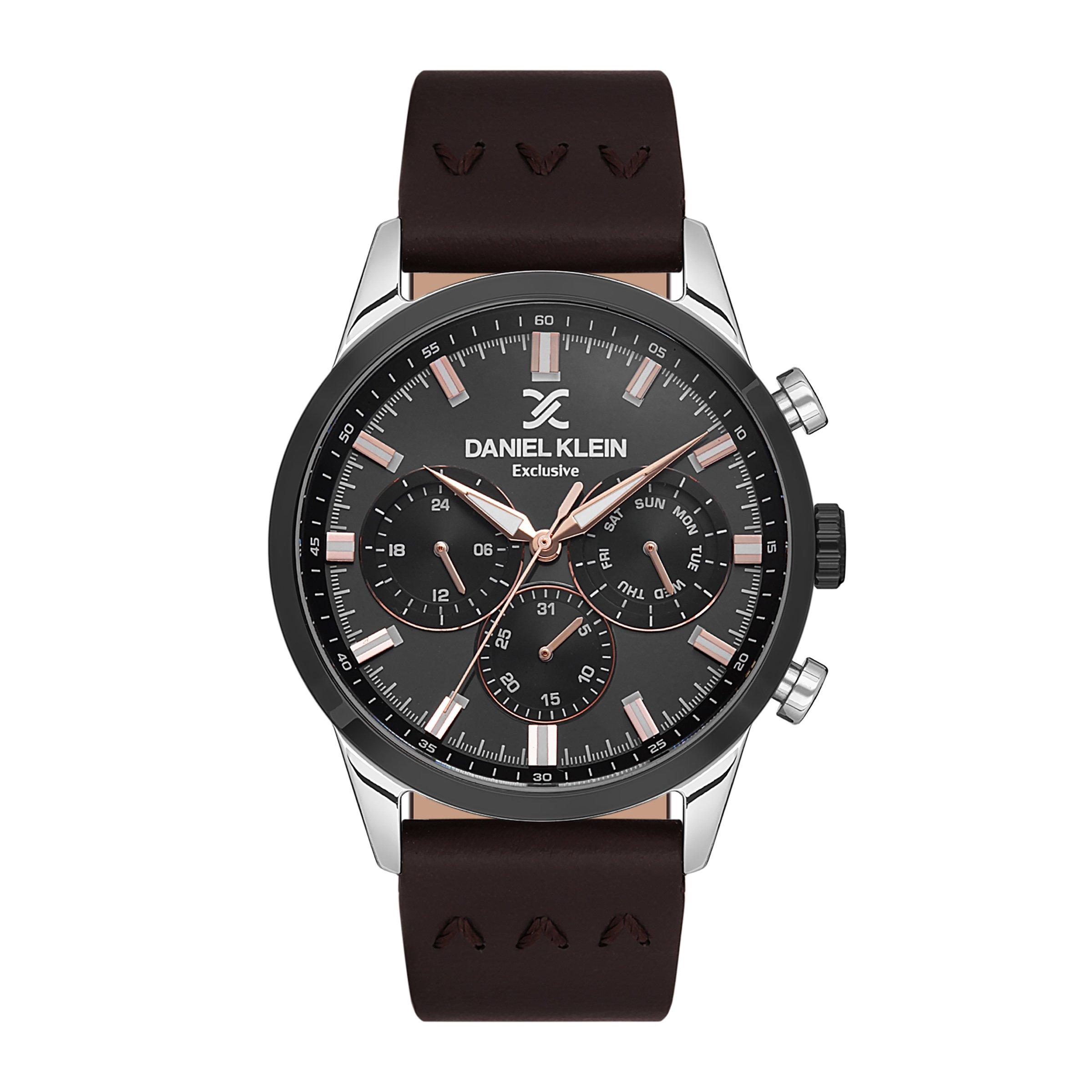 Brown Leather Chrono Watch (3157486) | Daniel Klein