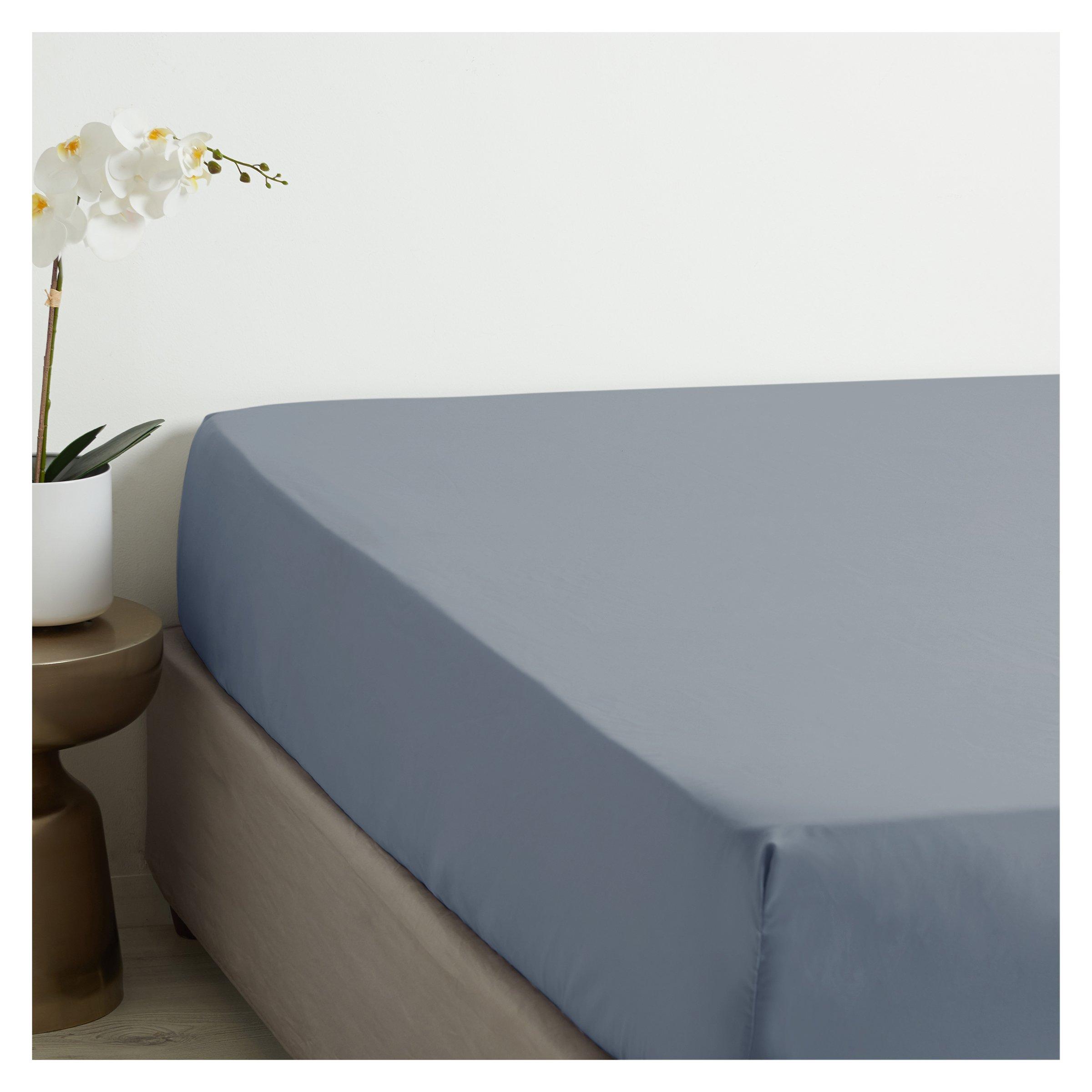 Microfibre Blue Fitted sheet (3157501) | Loads of Living