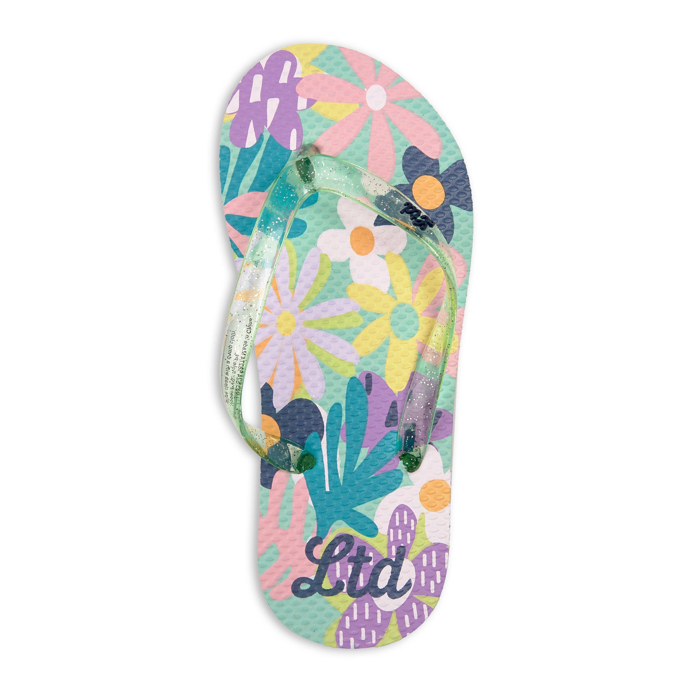 Kid Girls Floral Print Flip Flops (3157835) | LTD Kids