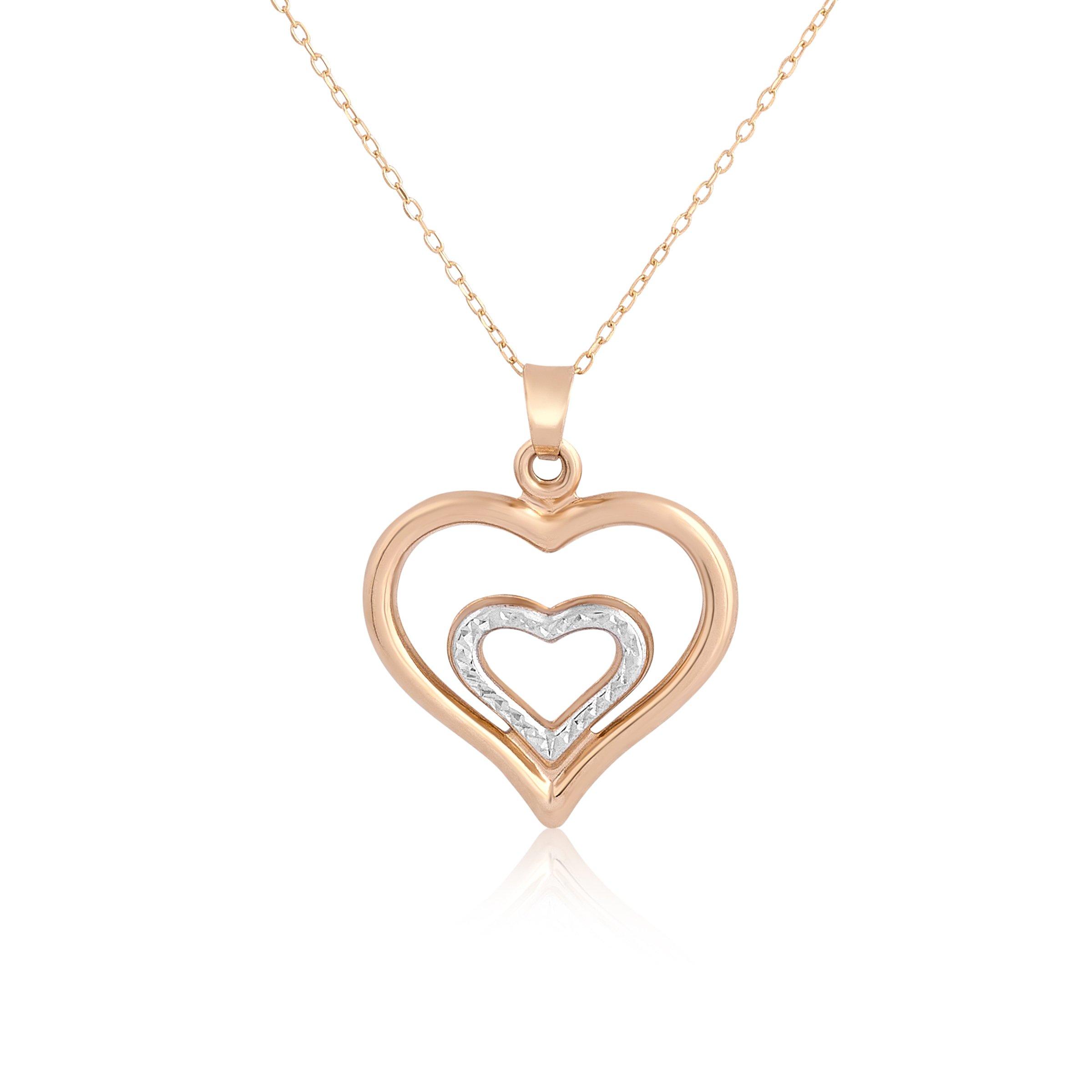 9ct Gold Double Heart Pendant (3157953) | 9ct Gold
