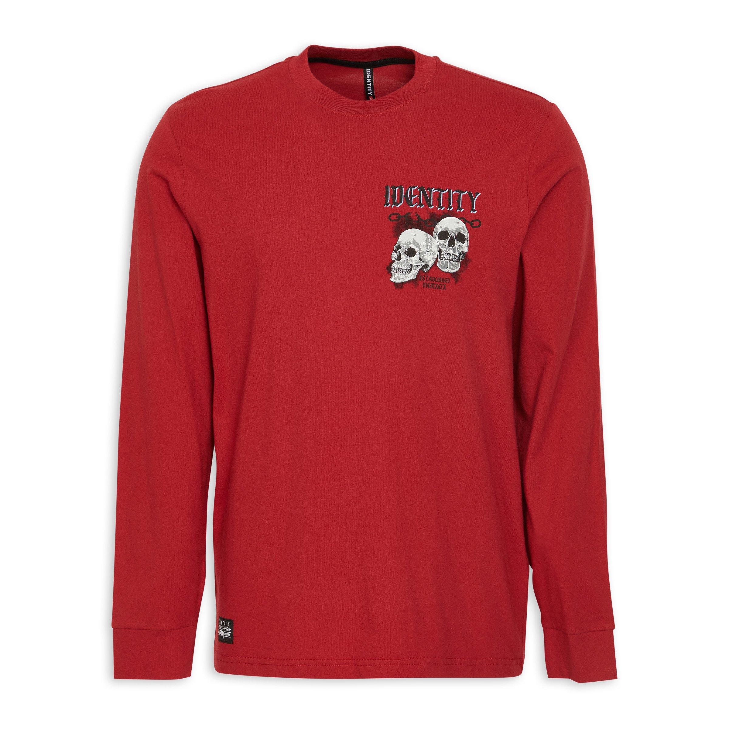 Red Graphic Long Sleeve T-shirt (3158430) | Identity