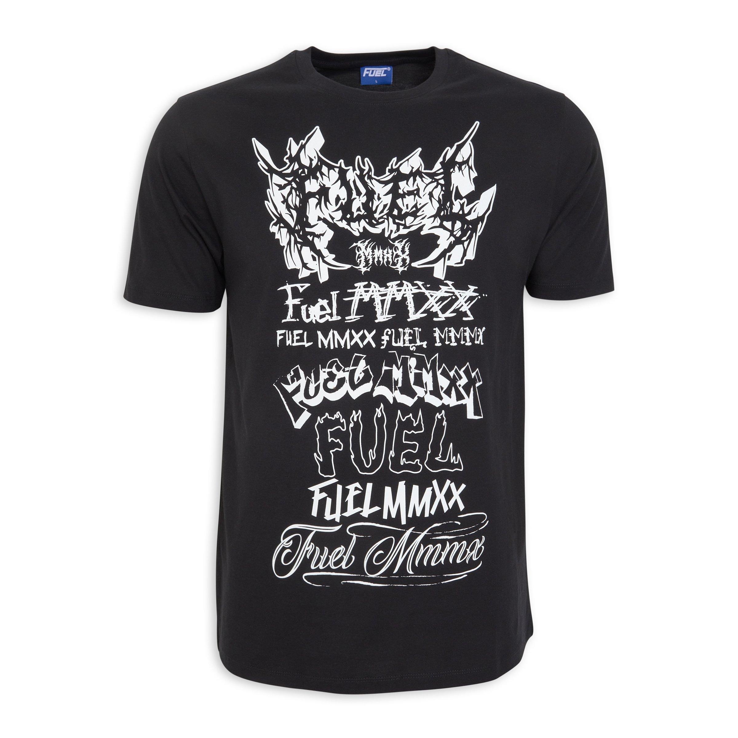 Black Printed T-shirt (3158832) | Fuel