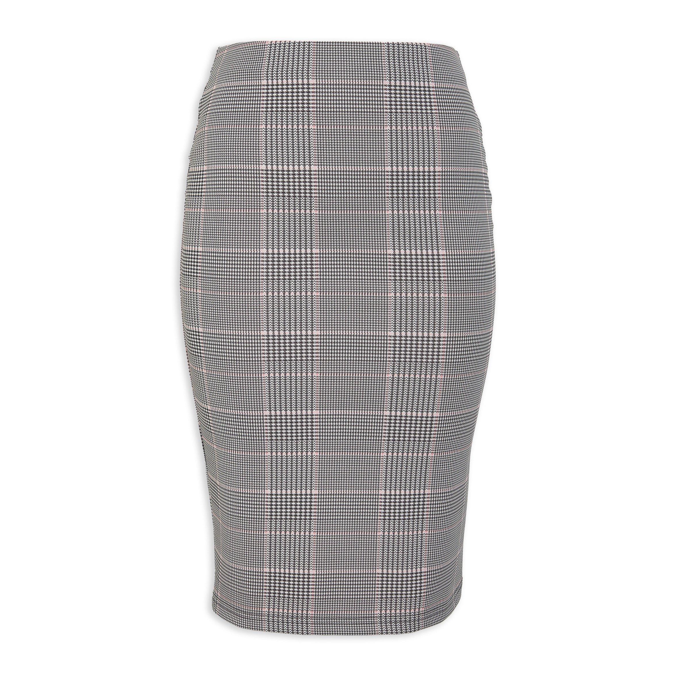 Black and White Check Skirt (3158865) | Identity