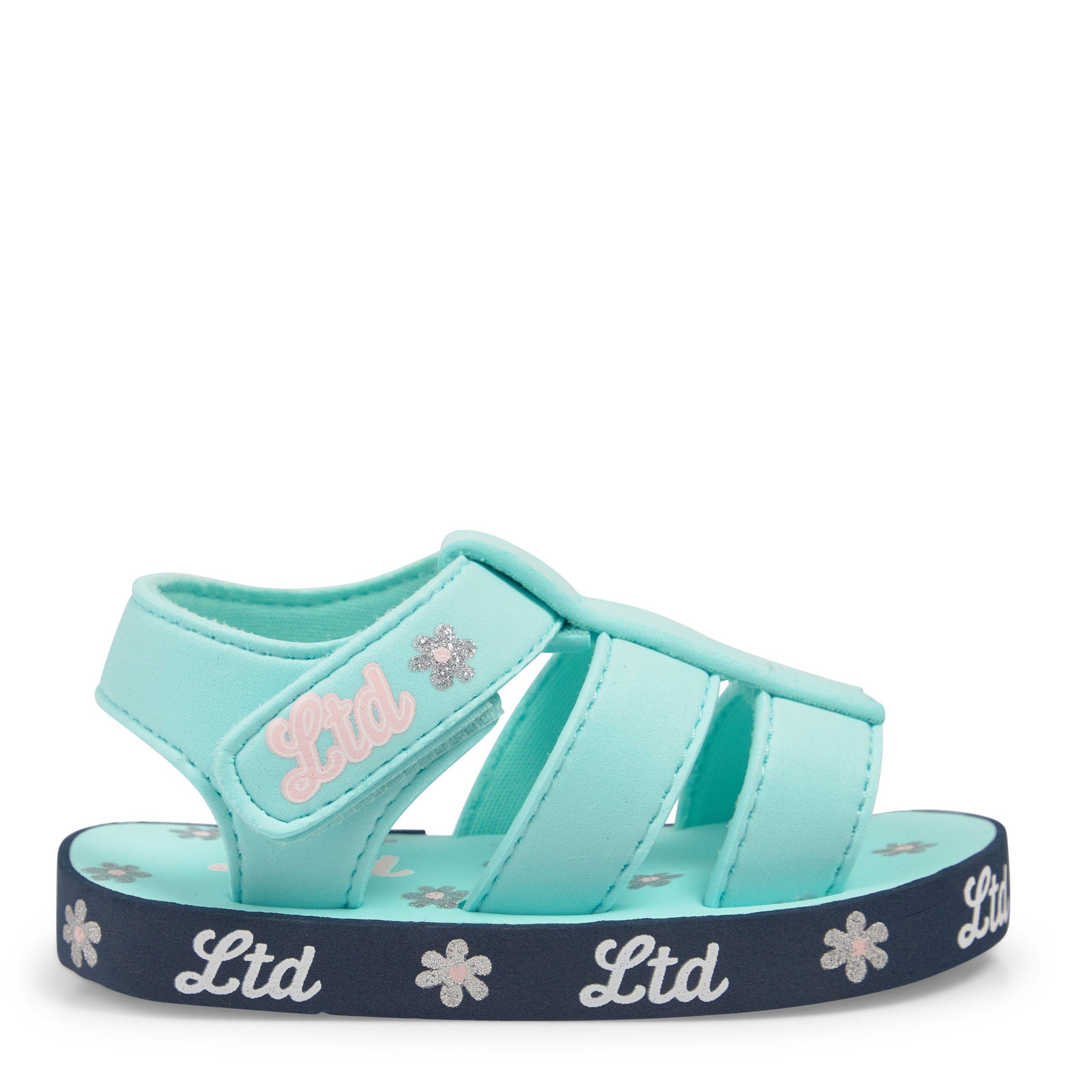 Baby Girls Blue Floral Sandals (3158943) | LTD Kids