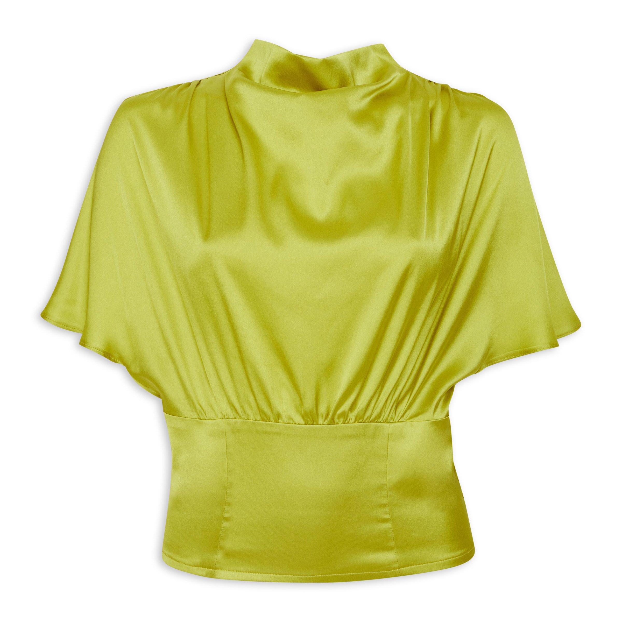 Chartreuse Cowl Neck Banded Top (3158949) | Truworths