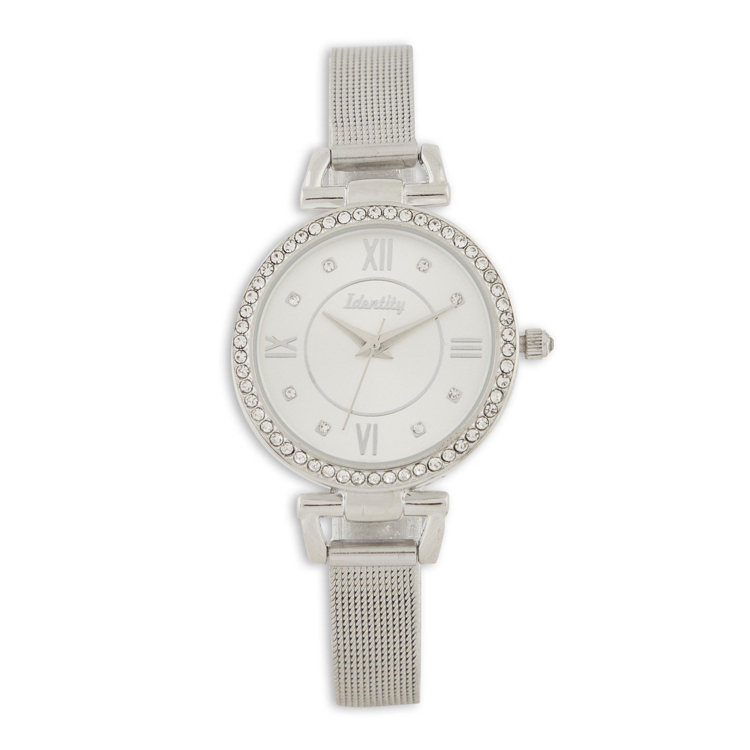 Silver Tone Mesh Watch (3159064) | Identity