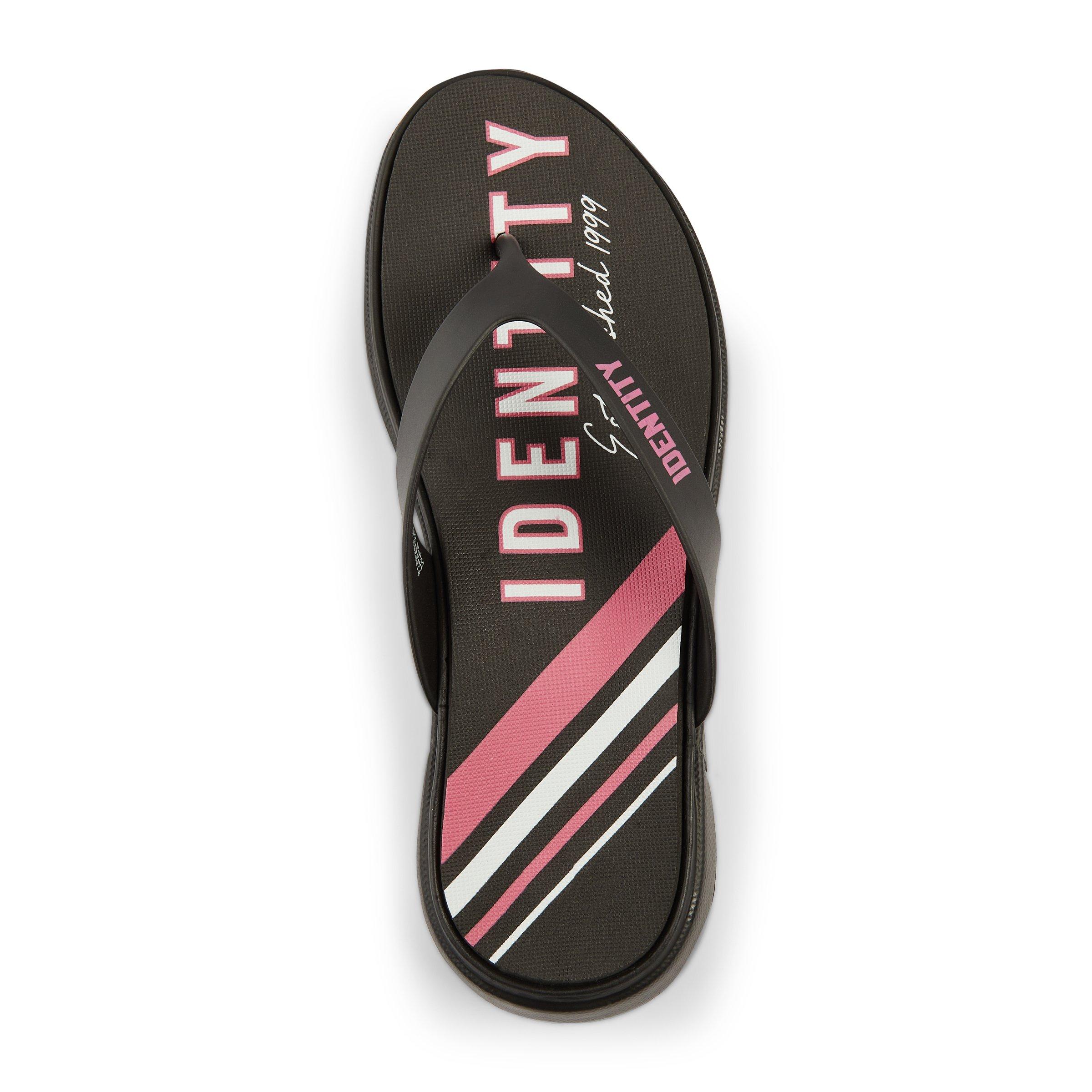 Black Branded Flip Flops (3159253) | Identity