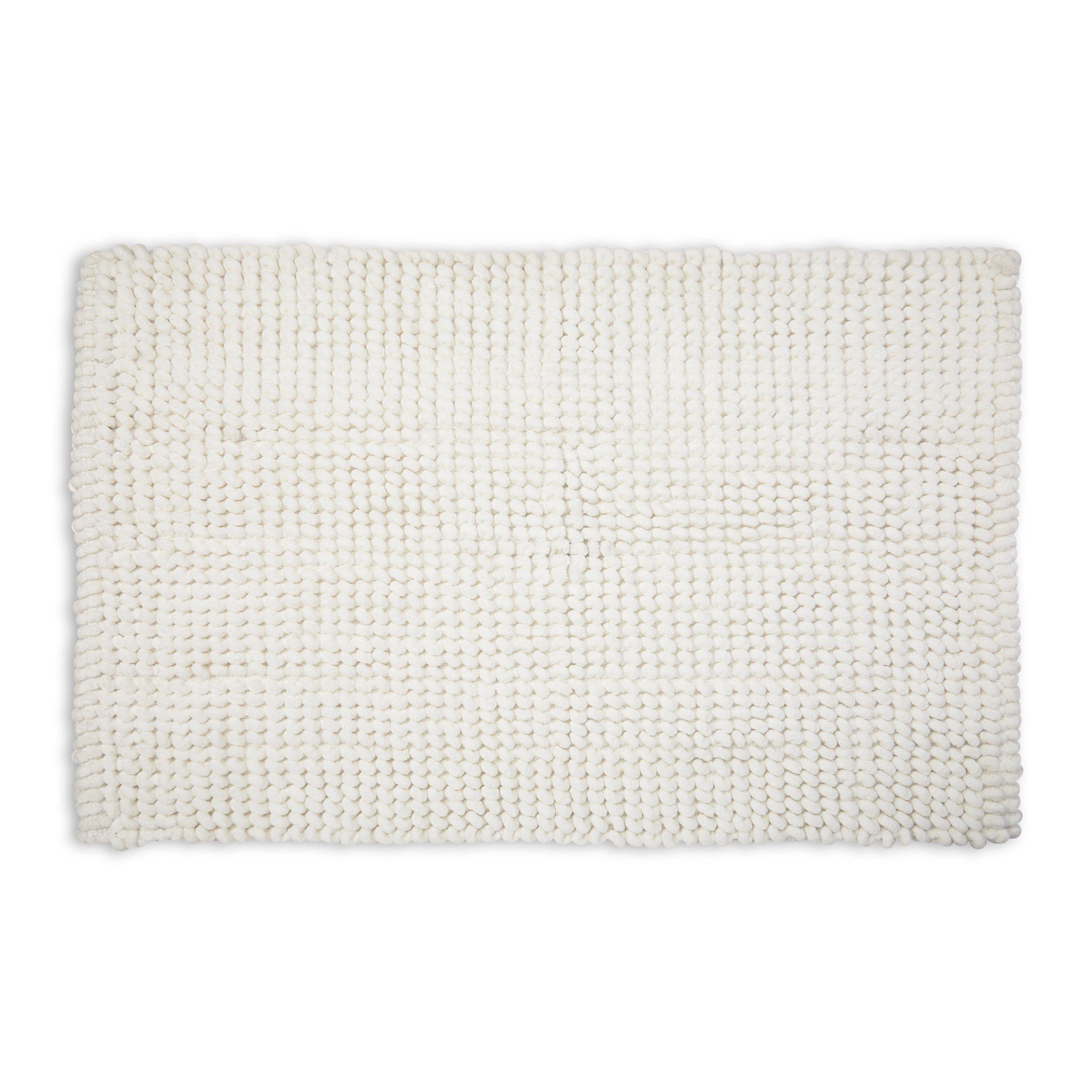 White Noodle Bath Mat 60X90cm (3159305) | Loads of Living