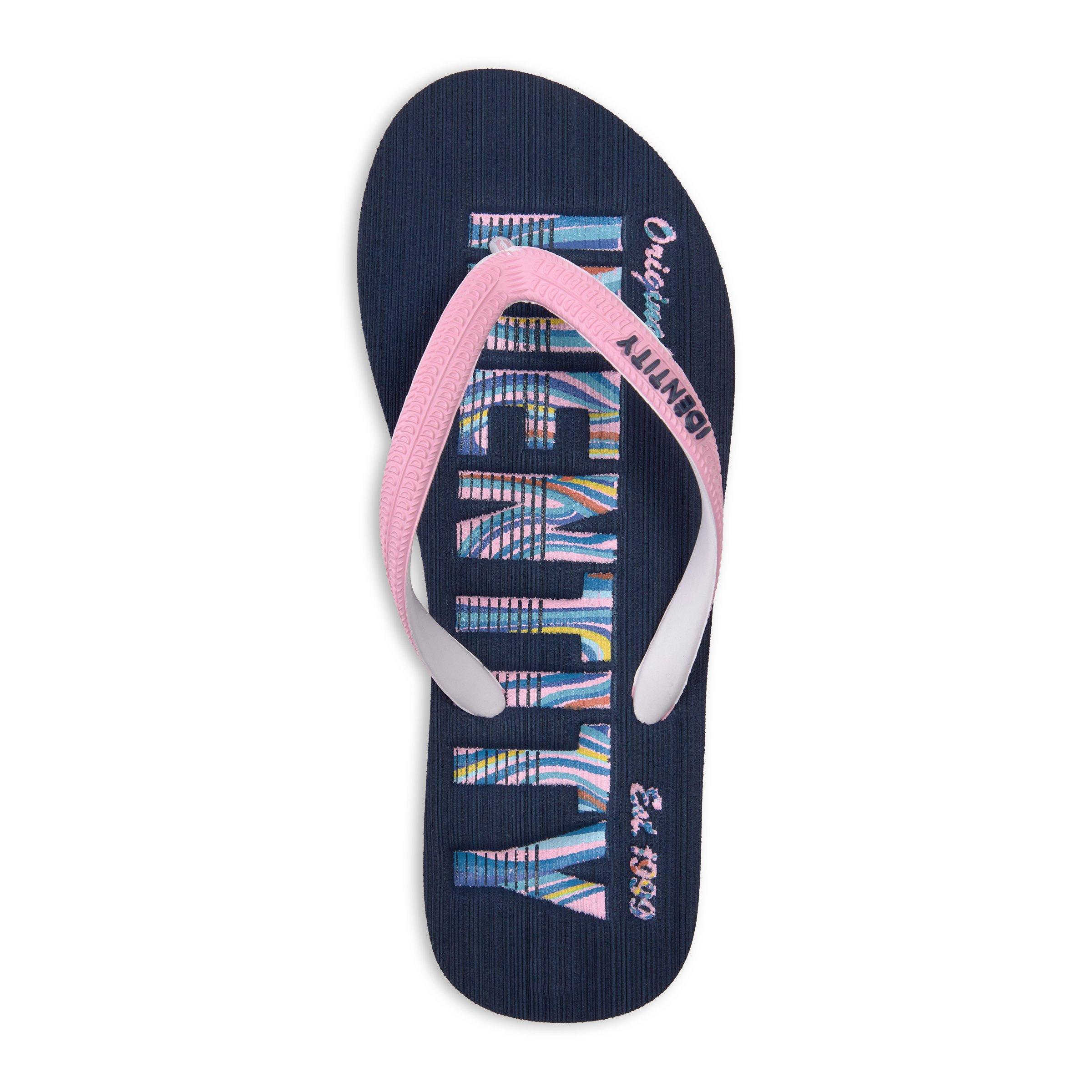 Navy Swirl Flip Flops (3159318) | Identity