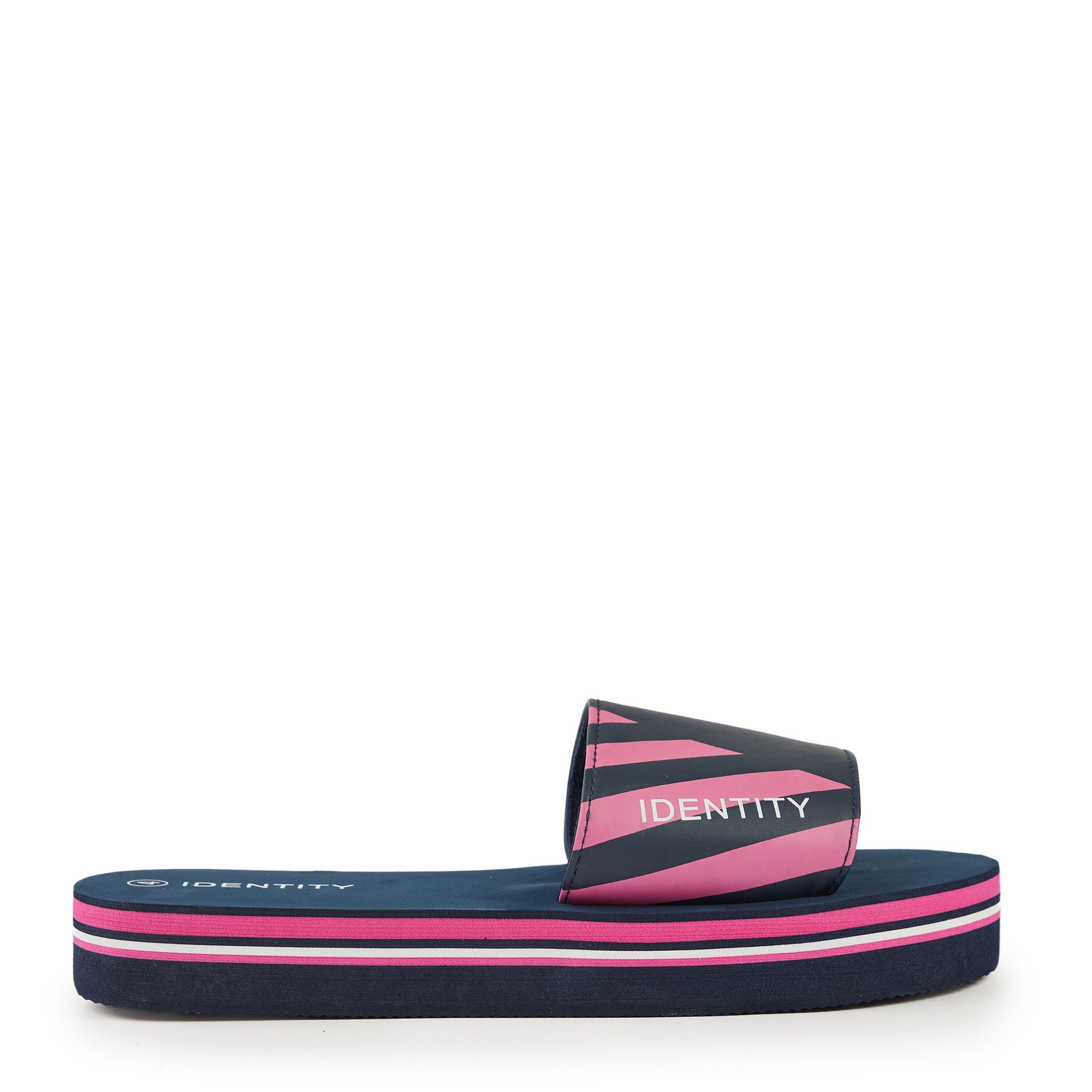 Pink and Navy Striped Sandals (3159320) | Identity