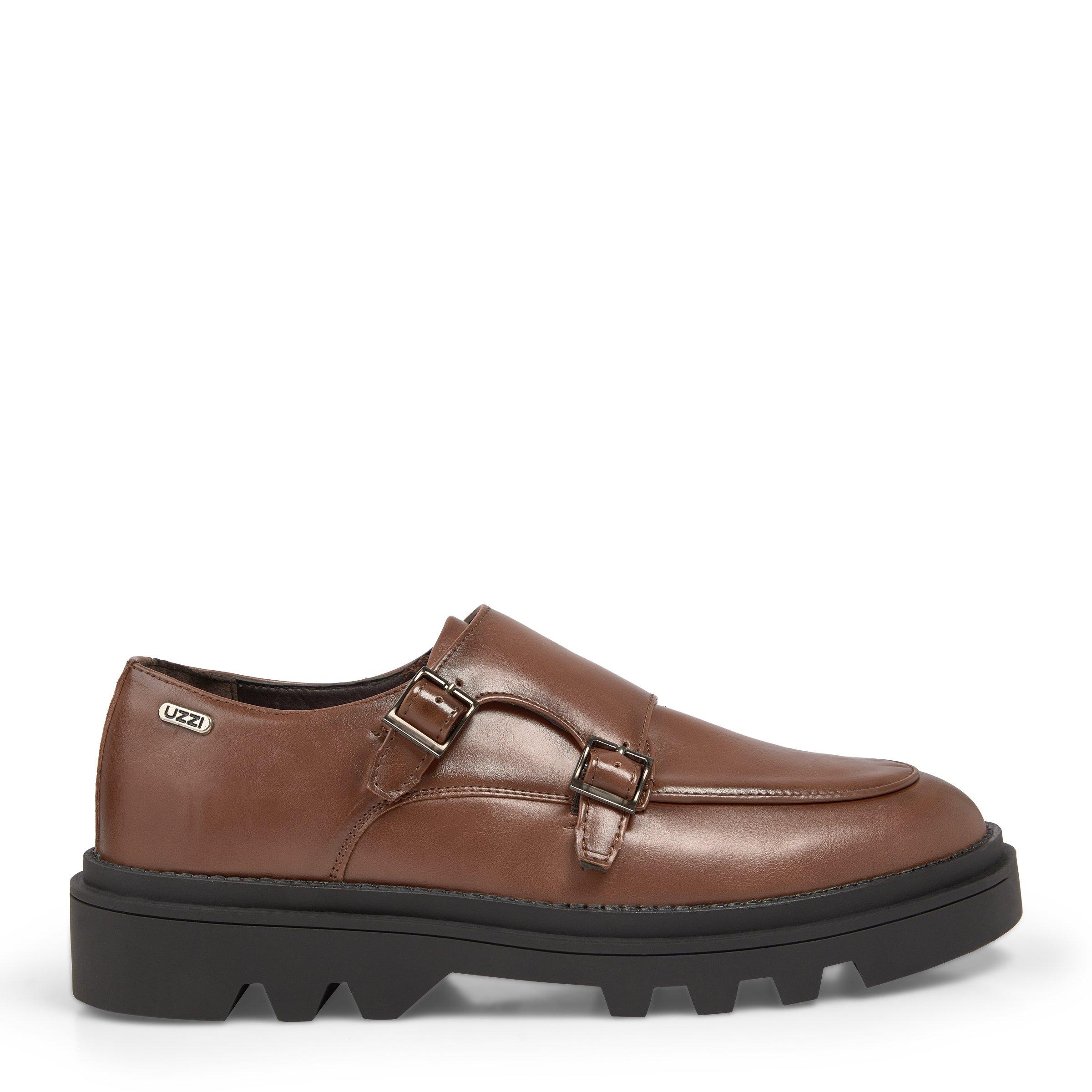 Tan Chunky Monk Formal Shoes (3159357) | UZZI