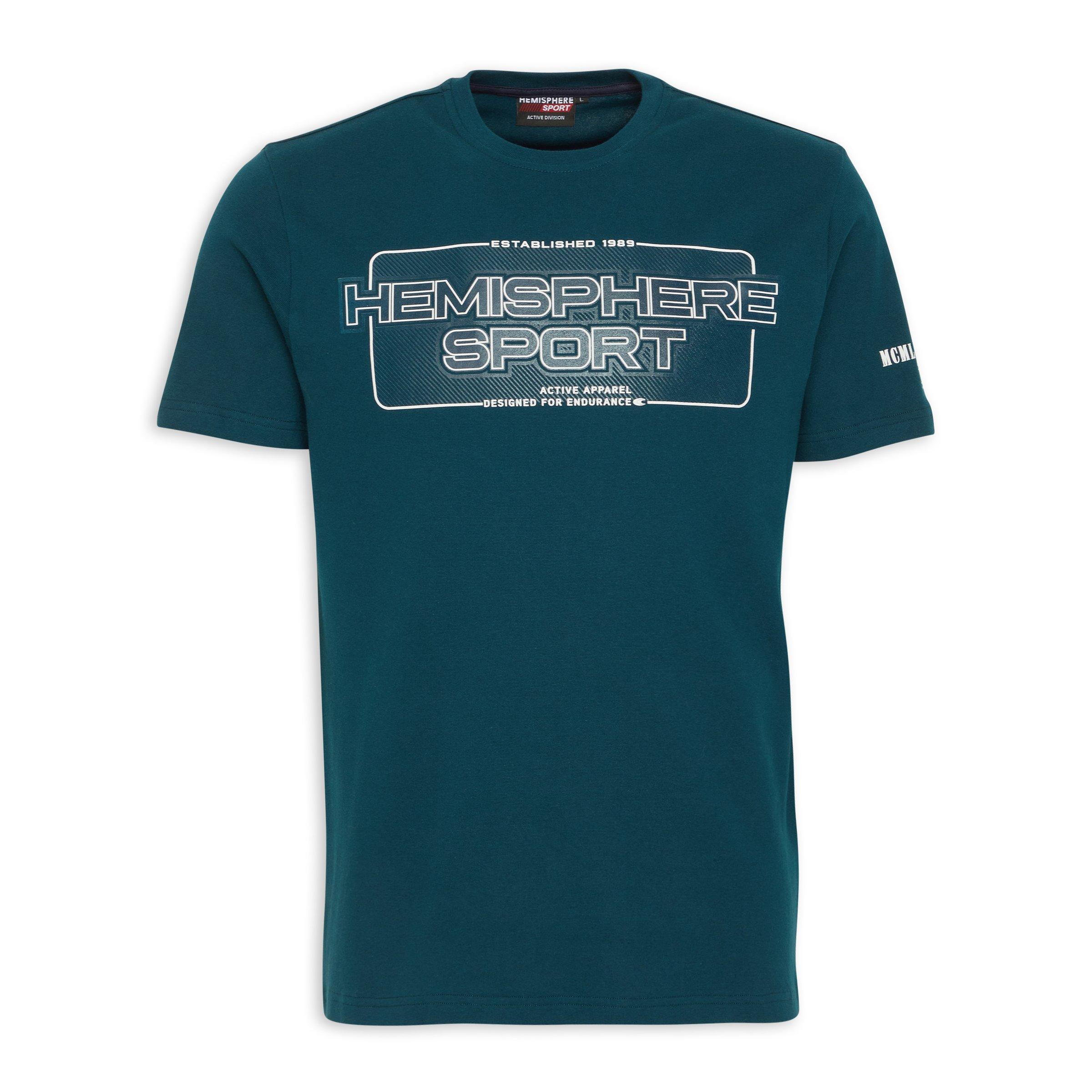 Petrol Blue Branded T-shirt (3159381) | Hemisphere Sport