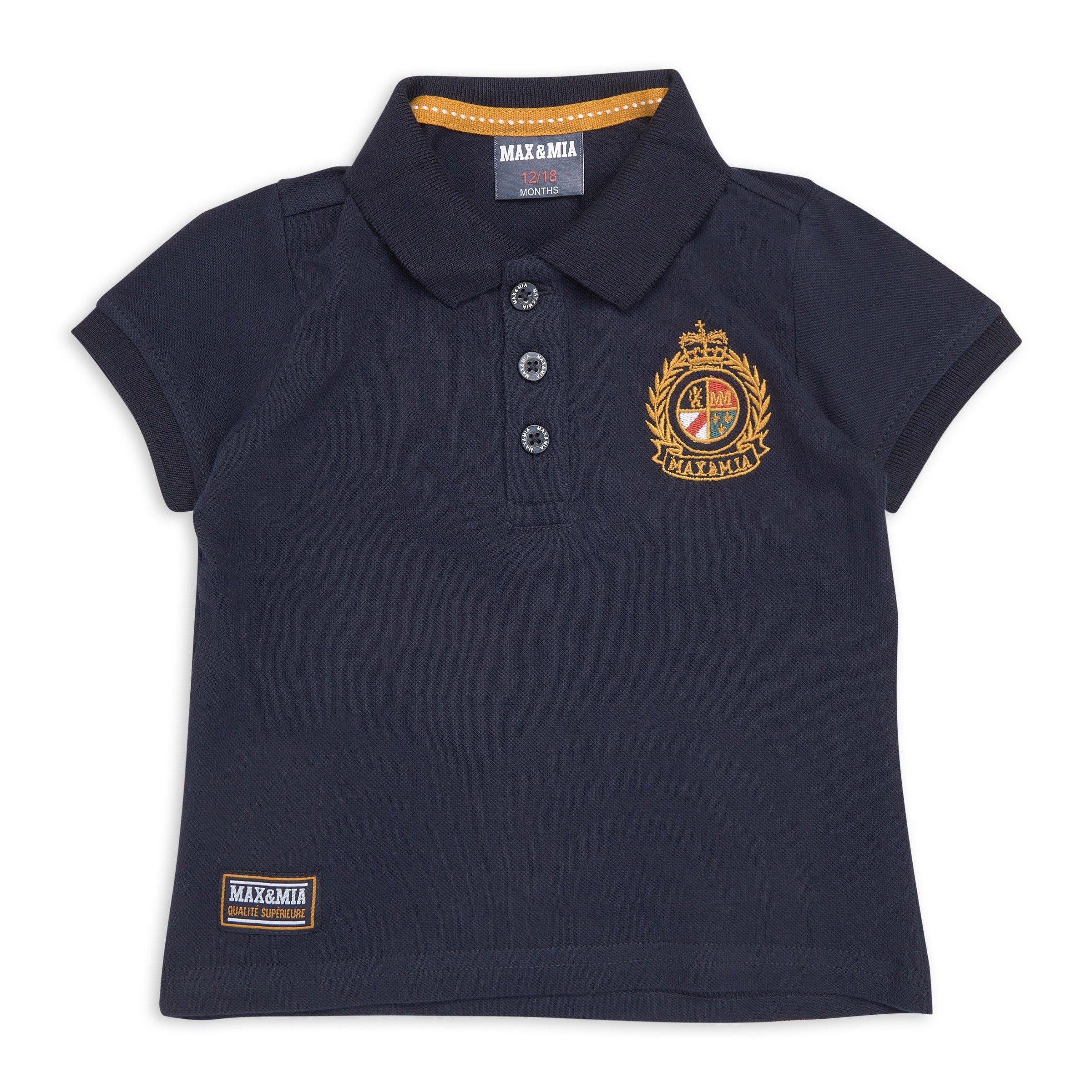 Baby Boys Navy Golfer Shirt (3159443) | Max & Mia