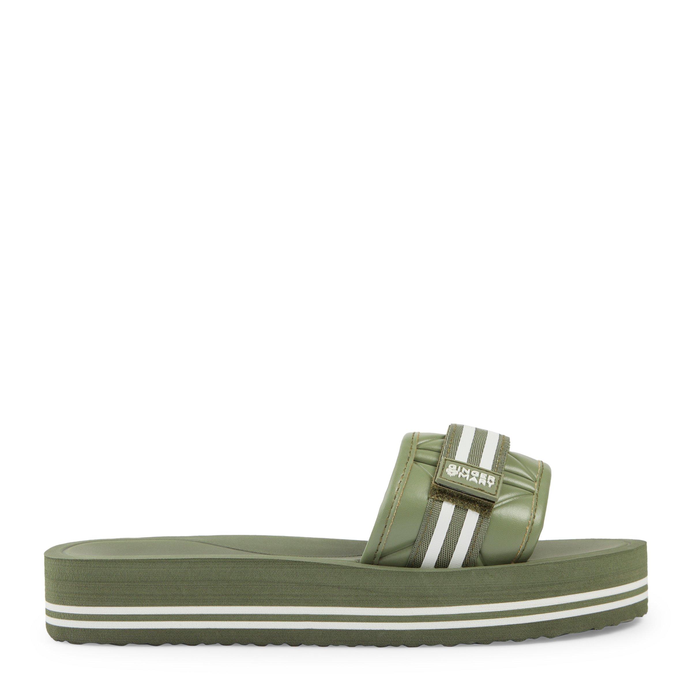 Green Platform Mule Sandals (3159474) | Ginger Mary