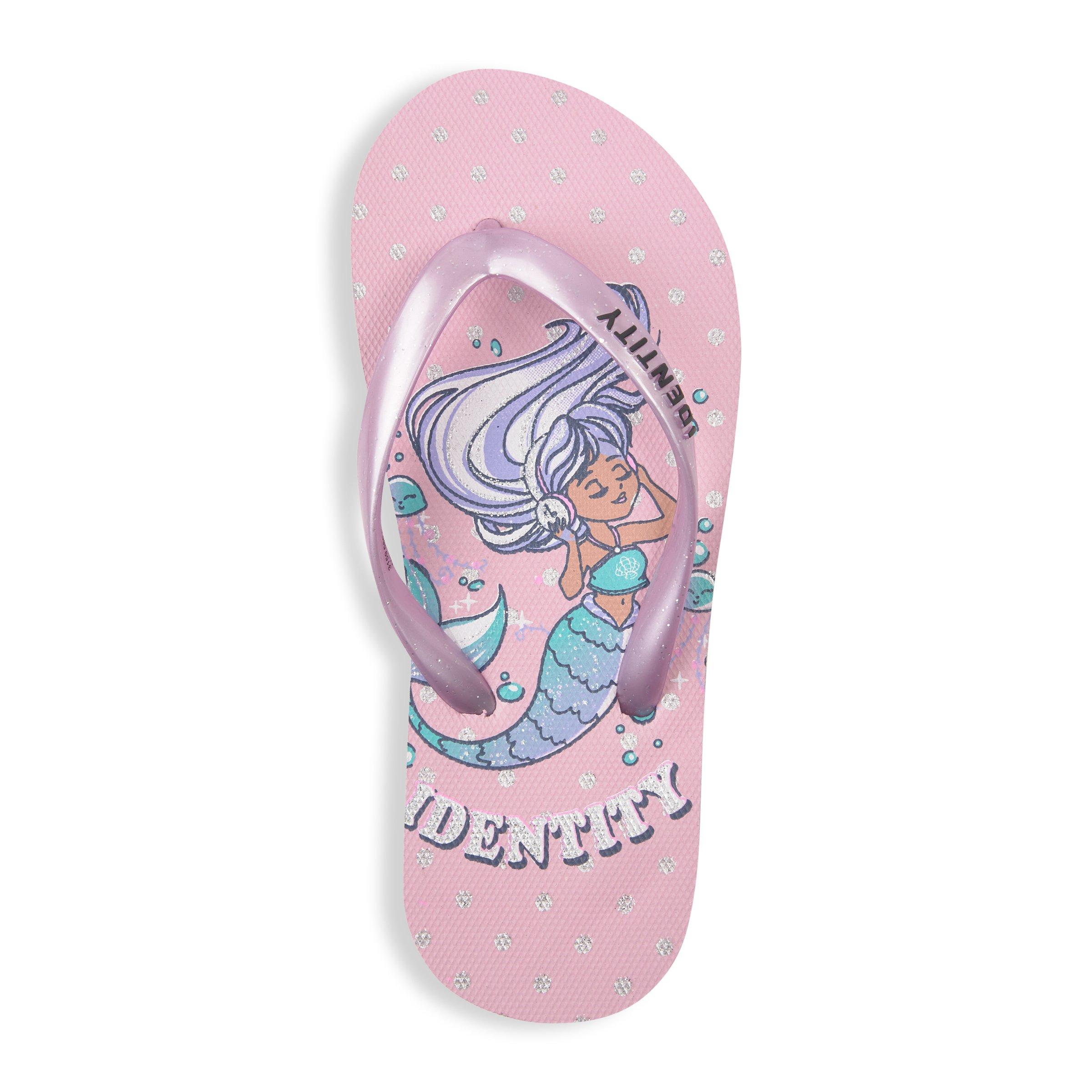 Kid Girls Purple Mermaid Flip Flops (3159569) | Identity