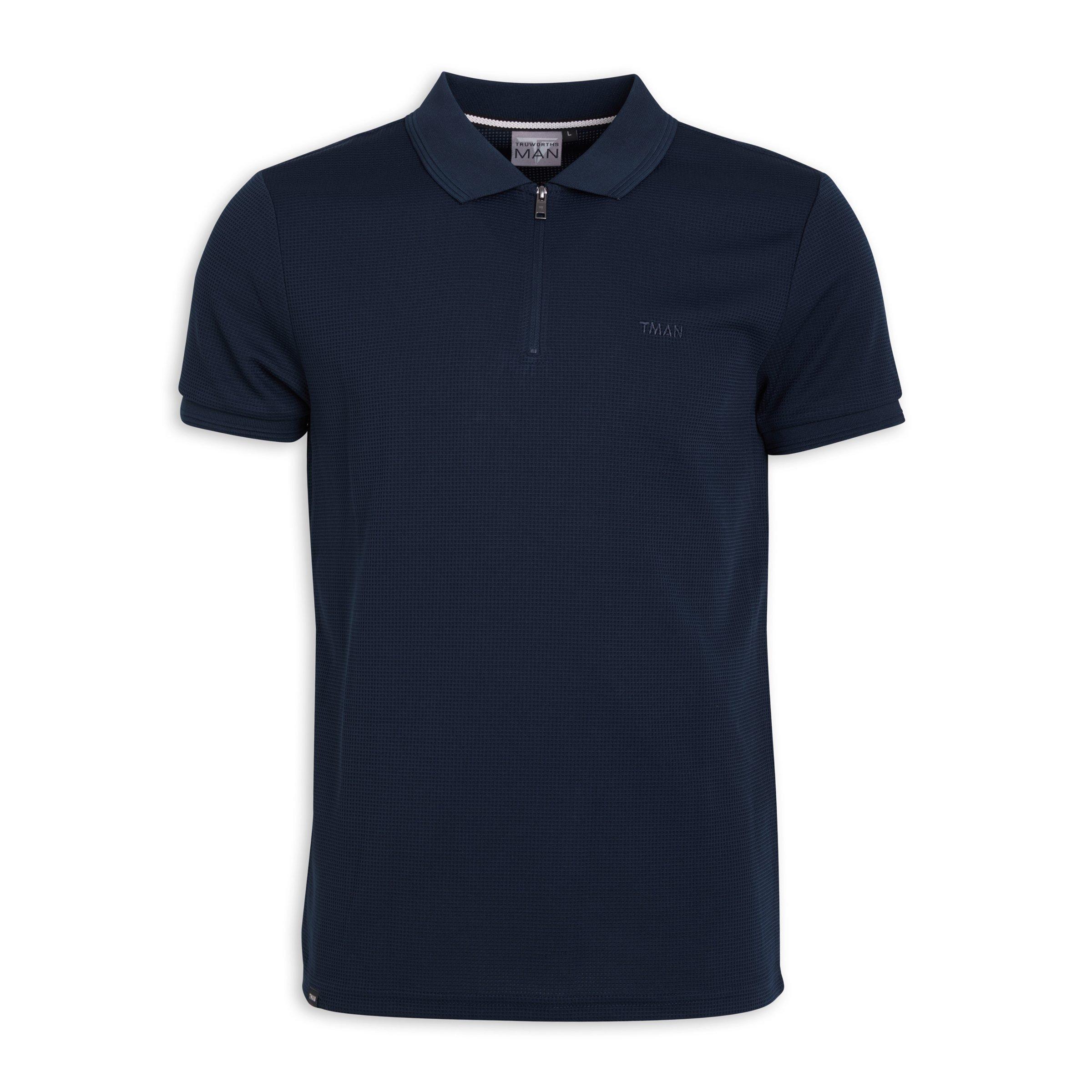 Navy Zip Golfer Shirt (3159601) | Truworths Man