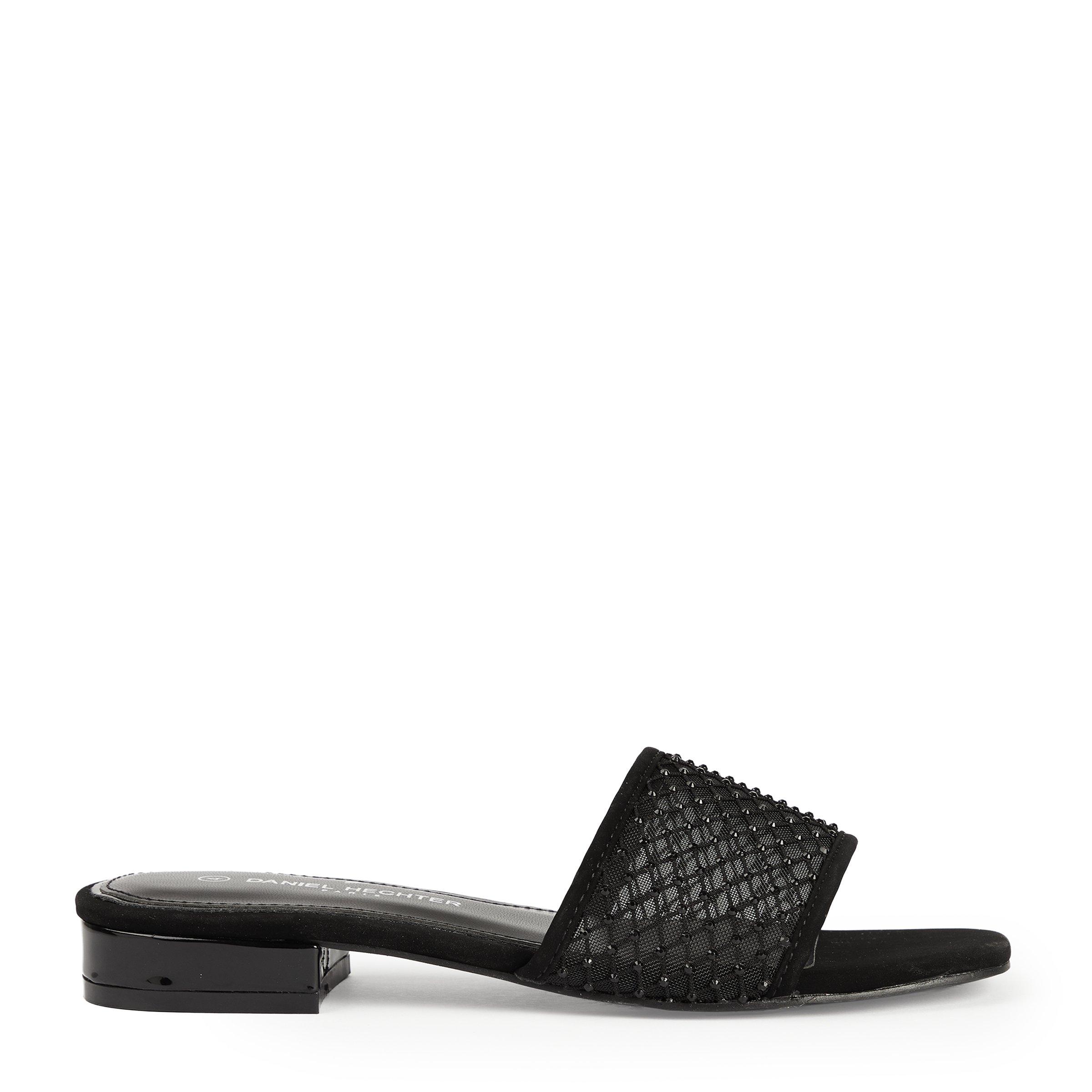 Black Embellished Mule Sandals (3159755) | Daniel Hechter