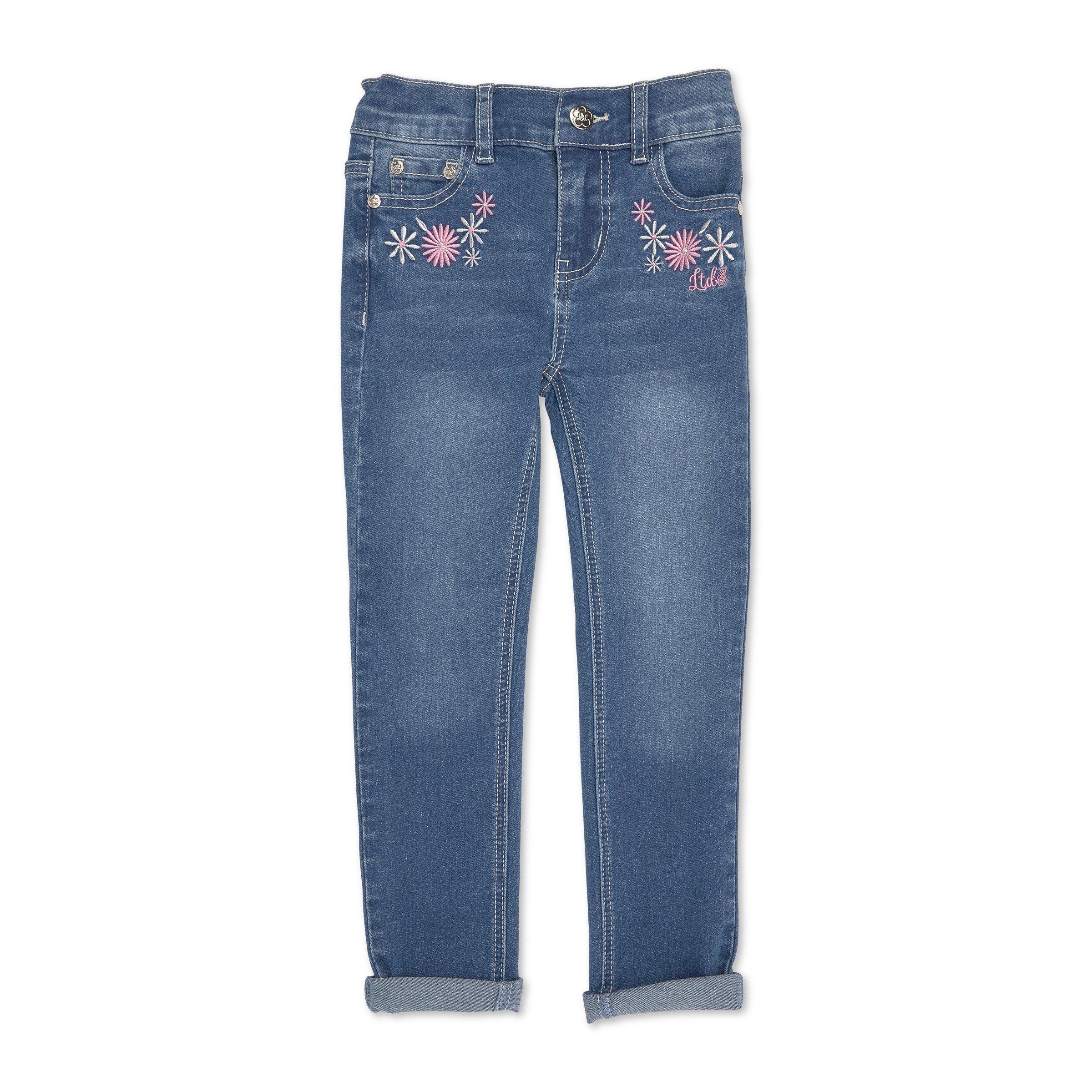 Kid Girls Blue Belted Skinny Jeans (3159945) | LTD Kids