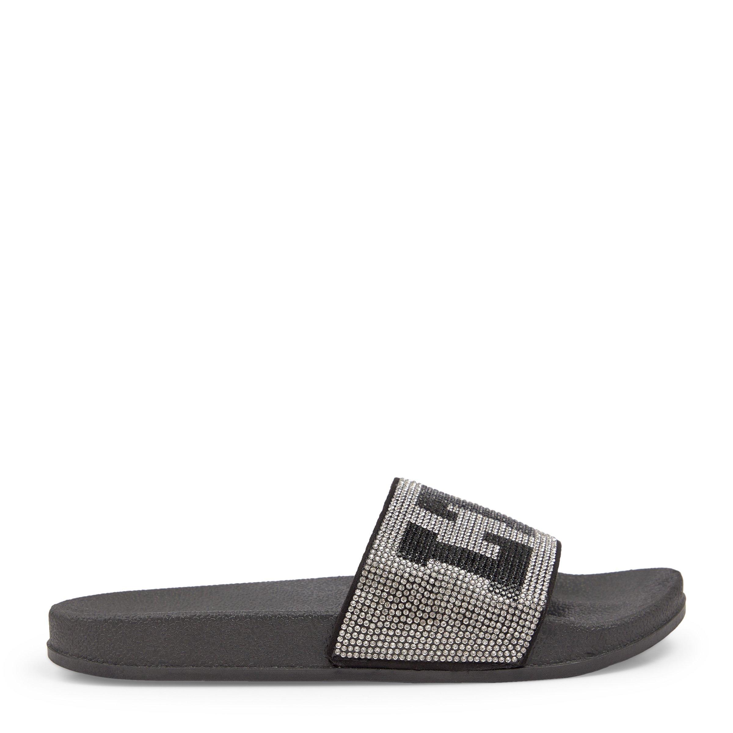 Girls Black Pool Slides (3160000) | LTD Kids