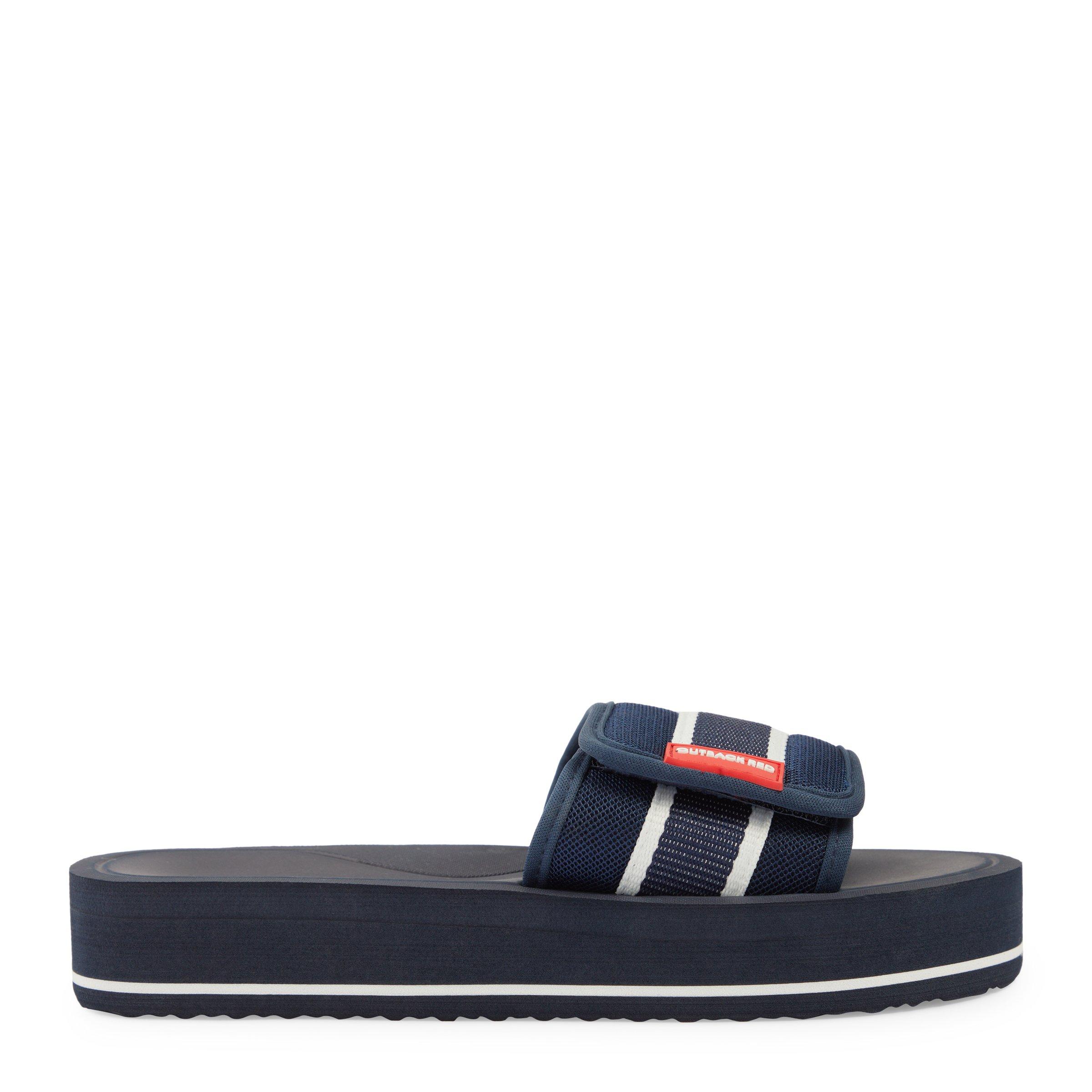 Navy Platform Sandals (3160112) | OUTBACK RED