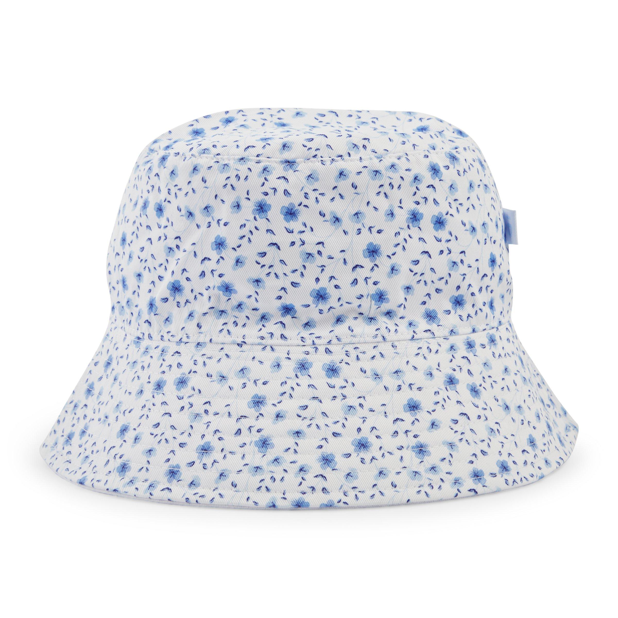 White Floral Print Reversible Bucket Hat (3160206) | Identity
