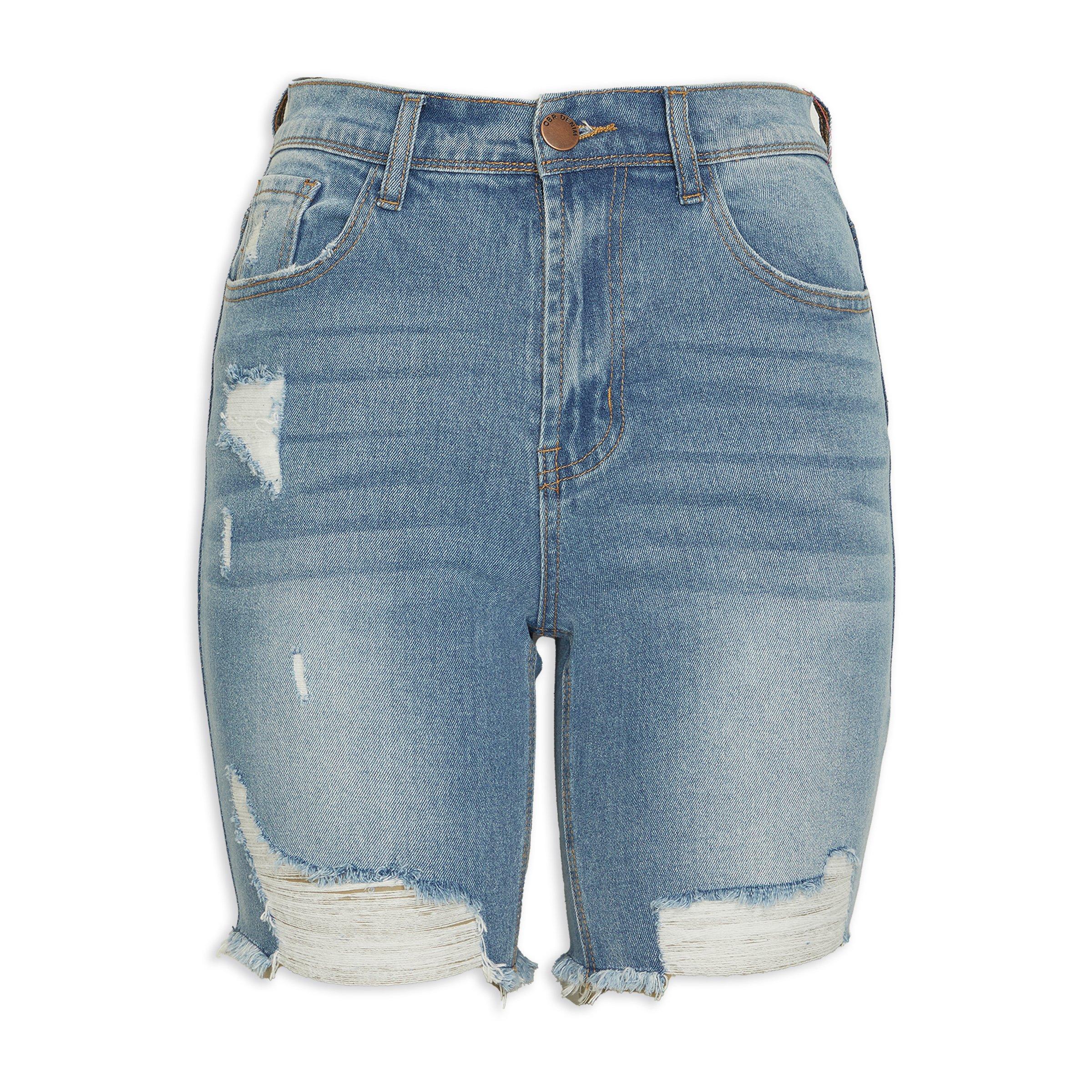 Indigo Ripped Denim Shorts (3160271) | OUTBACK RED