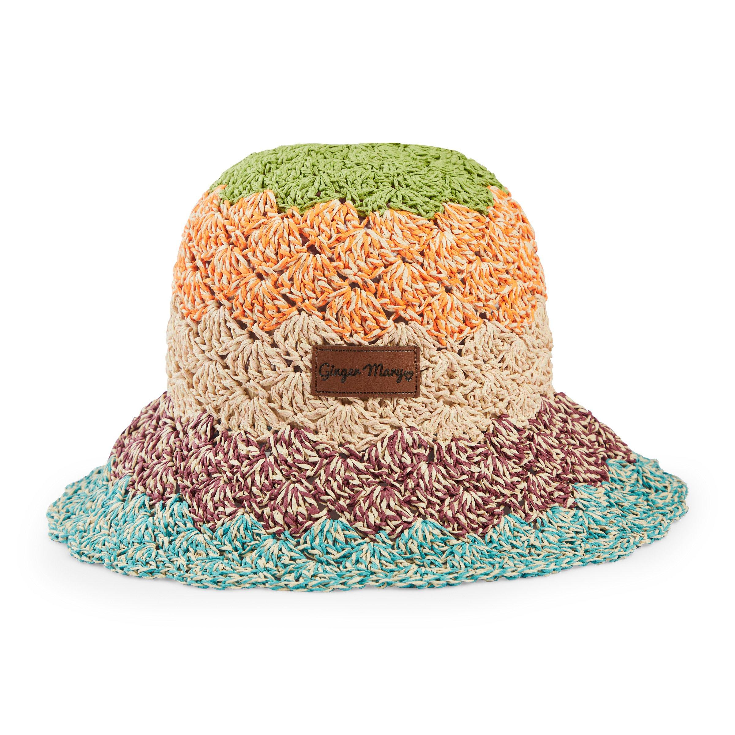 Striped Straw Cloche Hat (3160419) | Ginger Mary