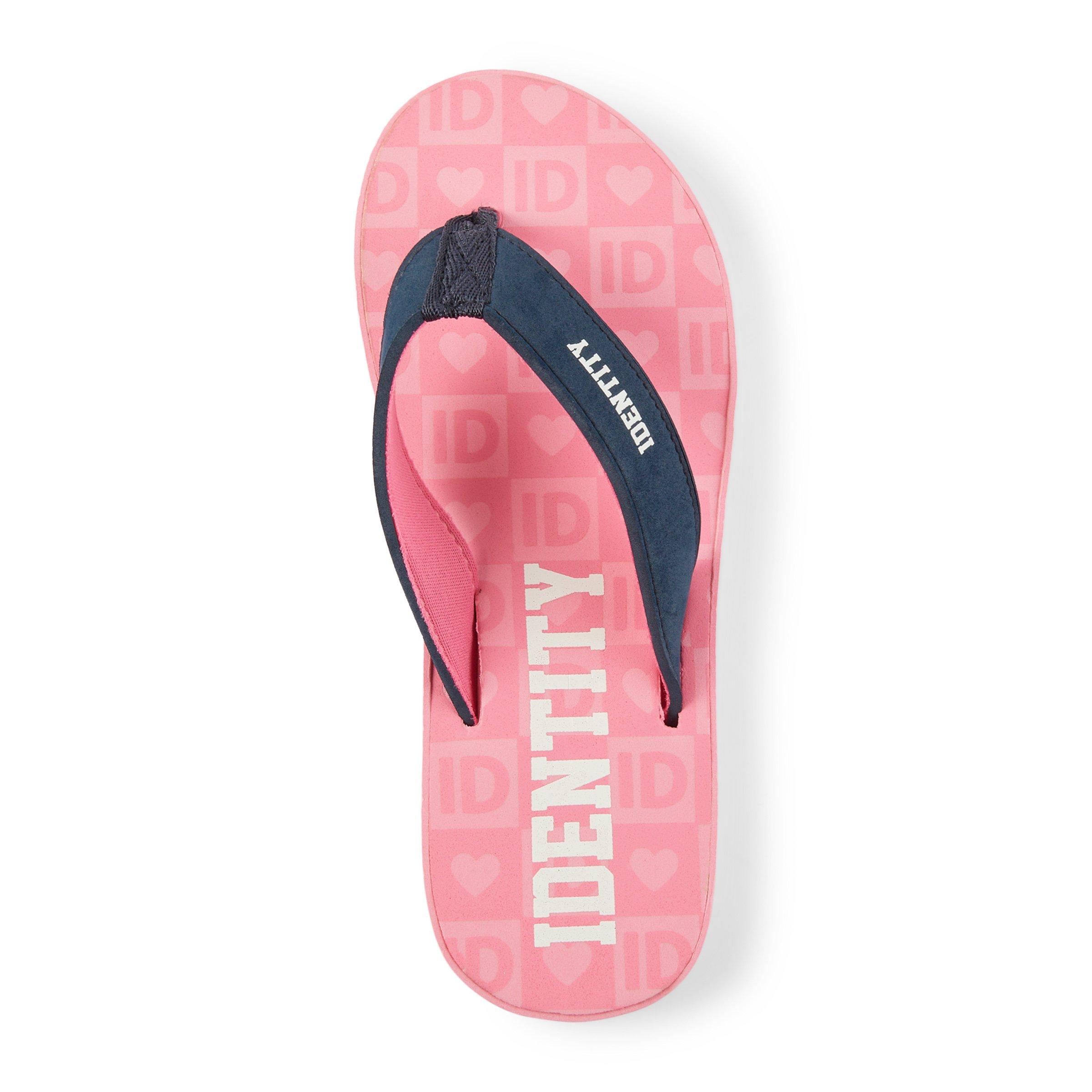 Girls Pink Logo Print Flip Flops (3160523) | Identity