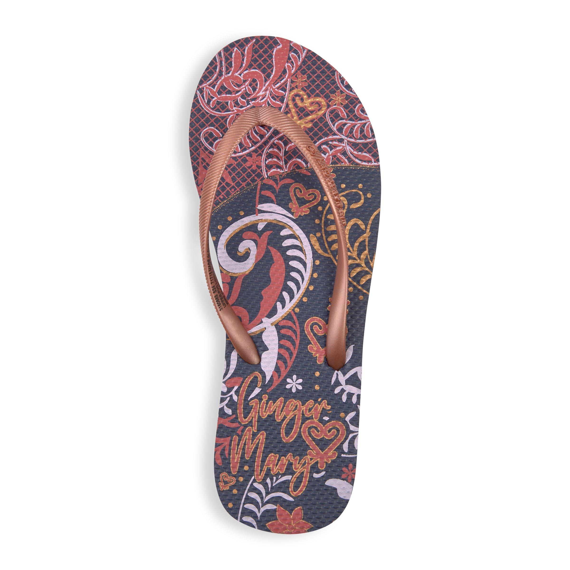 Paisley Print Flip Flops (3160669) | Ginger Mary