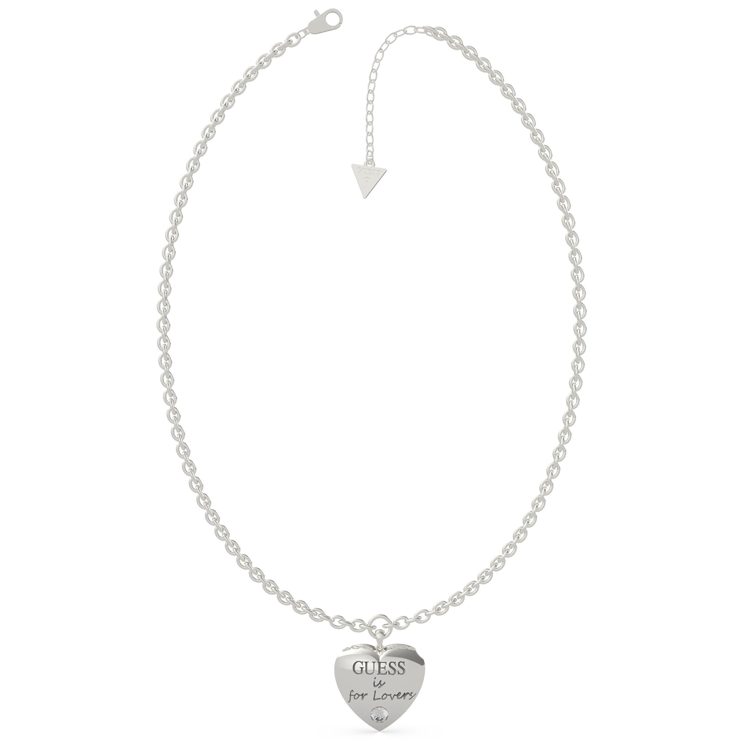 Silver Bold Heart Pendant (3160842) | GUESS
